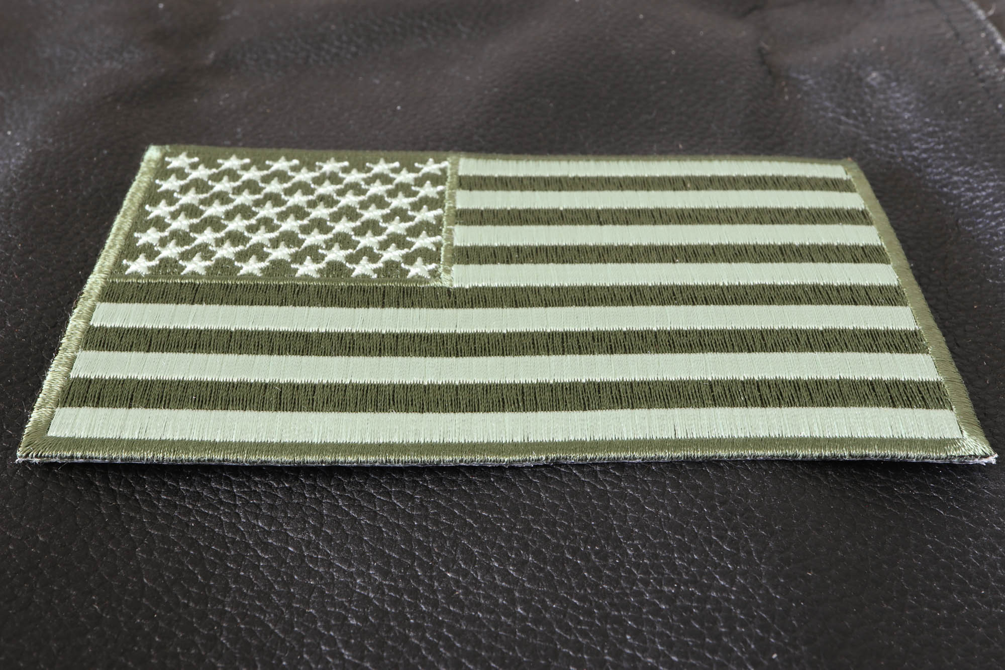 Subdued Green American Flag Patch by Ivamis Patches