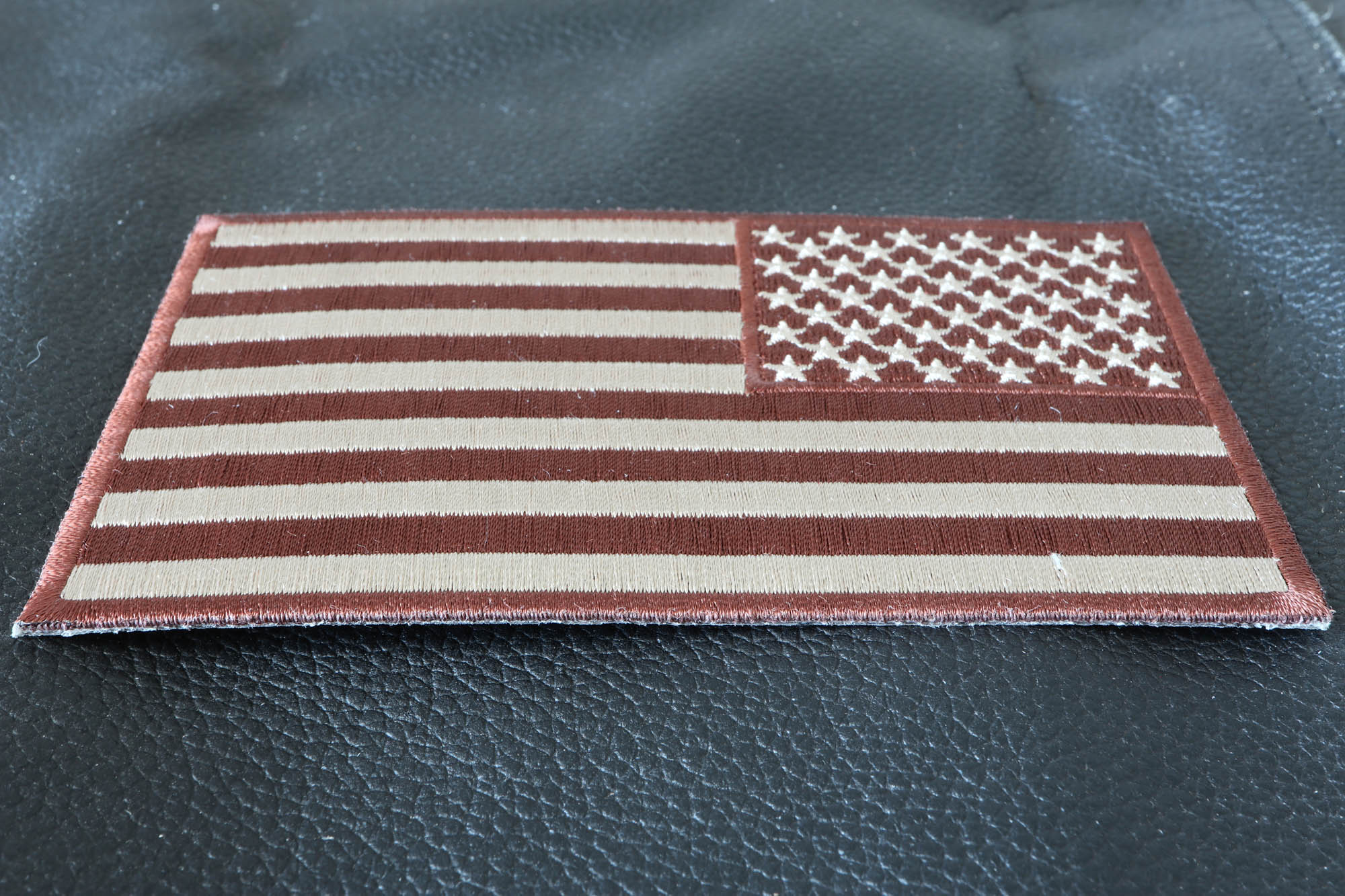 Brown Subdued American REVERSED Flag Patch by Ivamis Patches