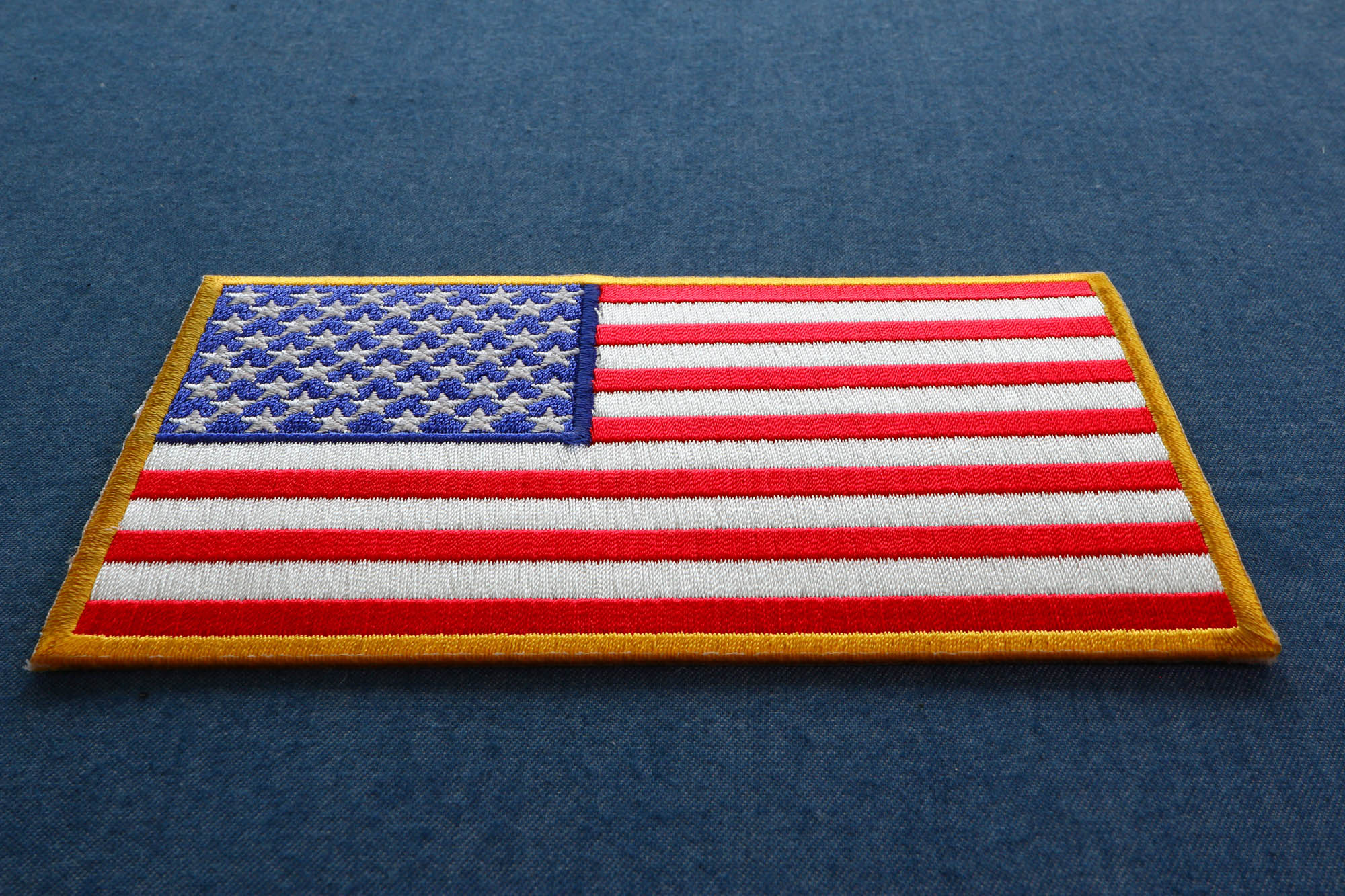 American Flag Patch with Yellow Borders by Ivamis Patches