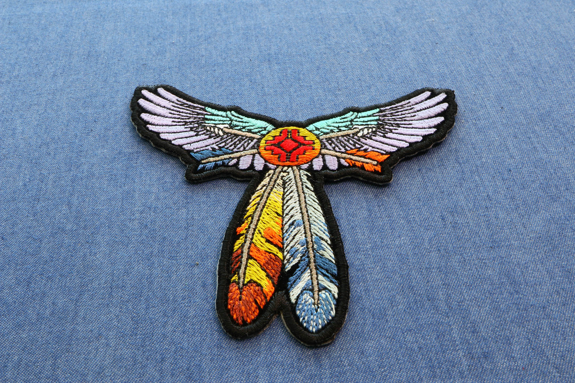 Winged Feathers Patch, Iron on Patches by Ivamis Patches