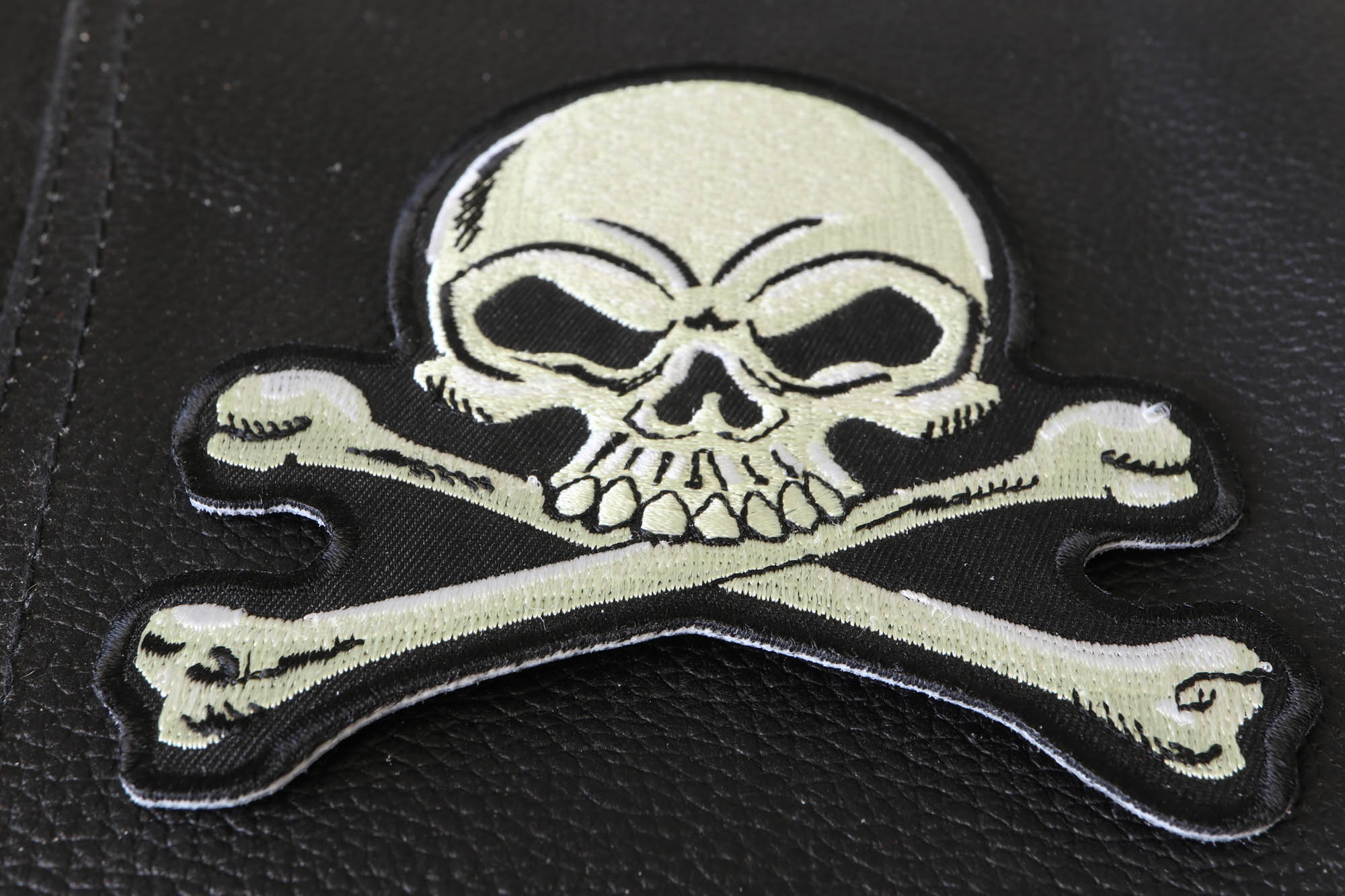 Skull and Crossbones Patch, Biker Skull Patches by Ivamis Patches