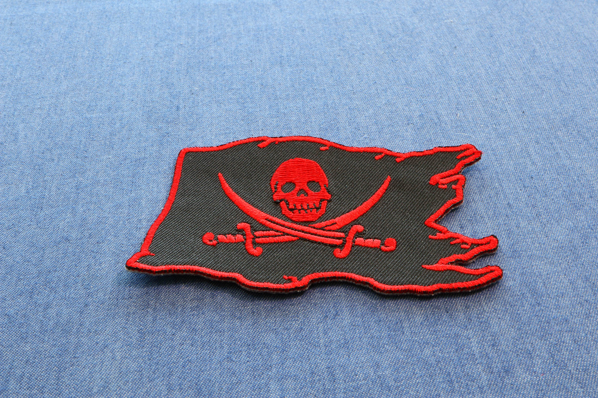 Pirate Flag Skull and Crossed Swords Patch, Skull Patches by Ivamis Patches