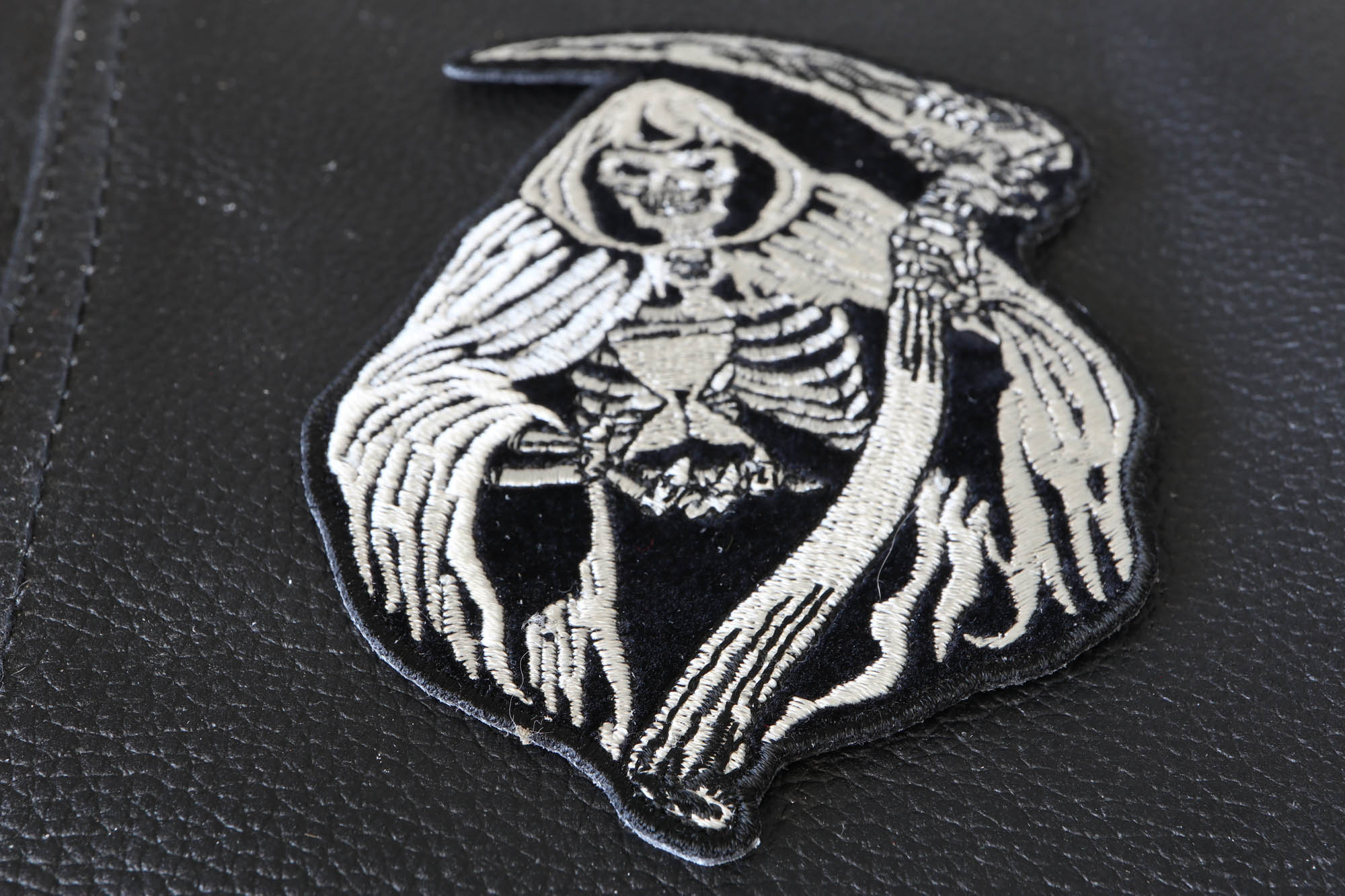 Reaper Skull Patch, Biker Skull Patches by Ivamis Patches
