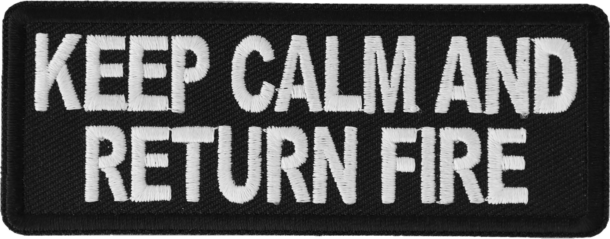 Keep Calm and Return Fire Patch, Military Saying Patches by Ivamis Patches