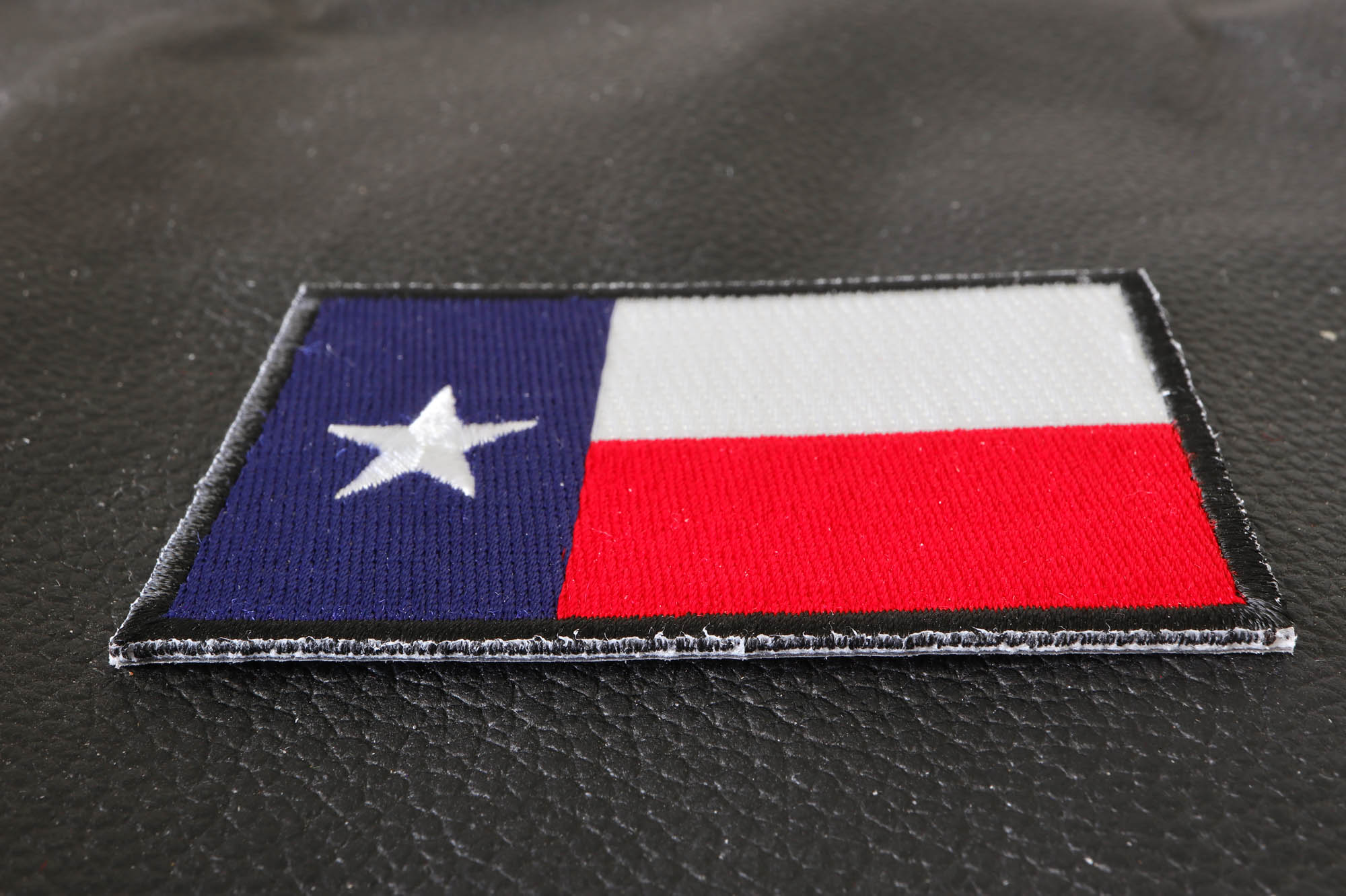 Black Border Texas Flag Patch by Ivamis Patches