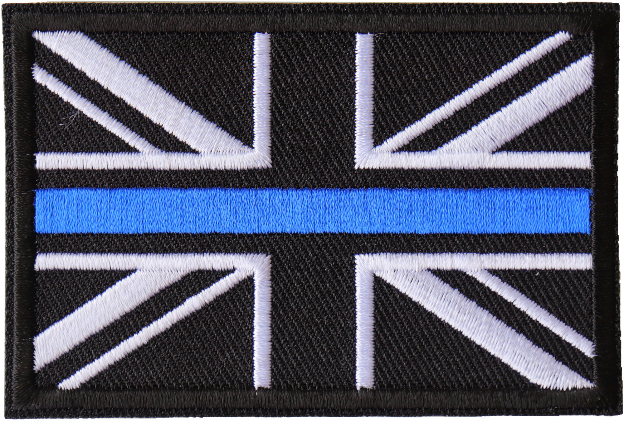 UK Flag Patch with Blue Line for Police by Ivamis Patches
