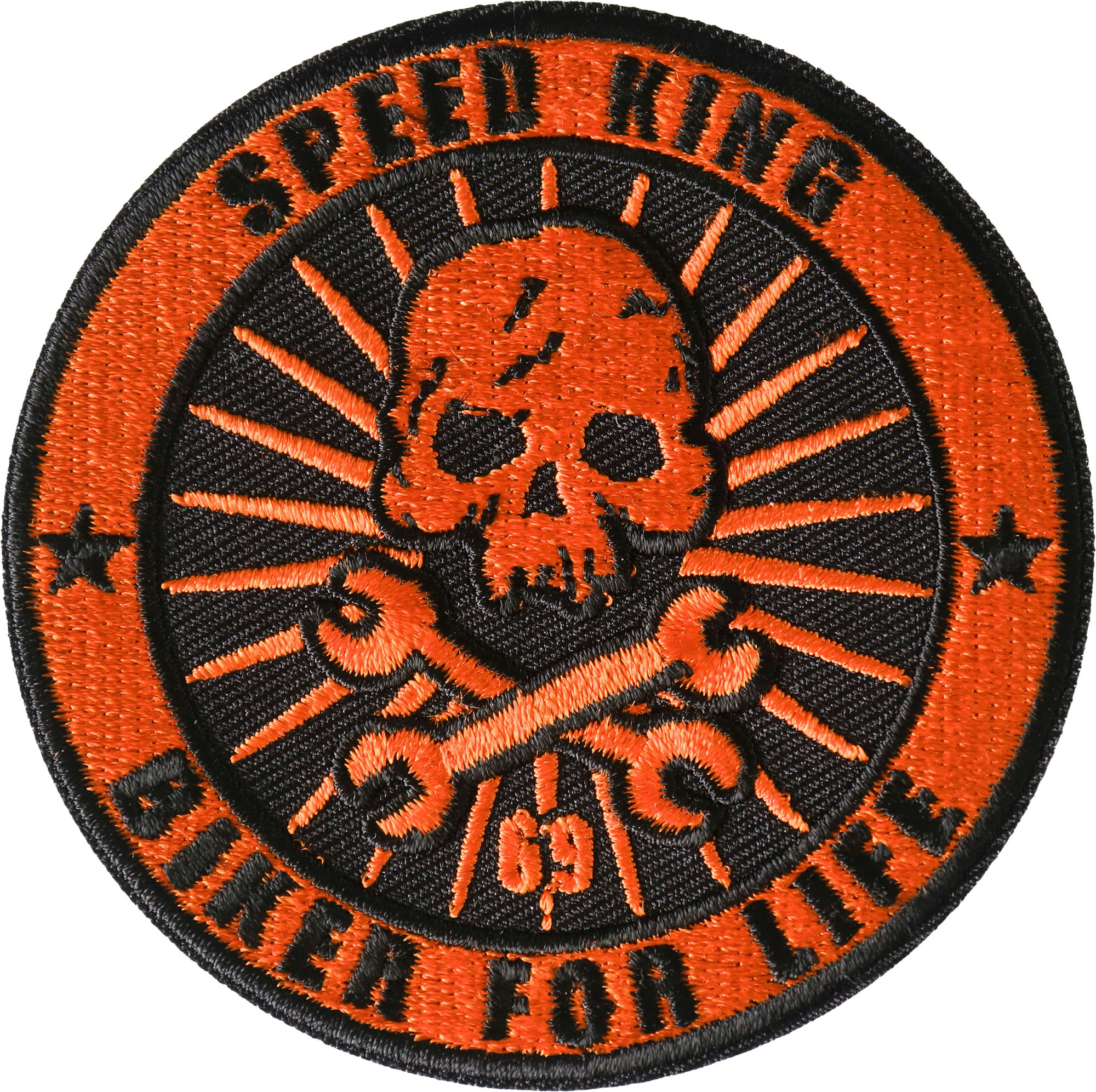 Speed King Biker For Life Crossed Wrenches and Skull Patch, Biker Skull ...