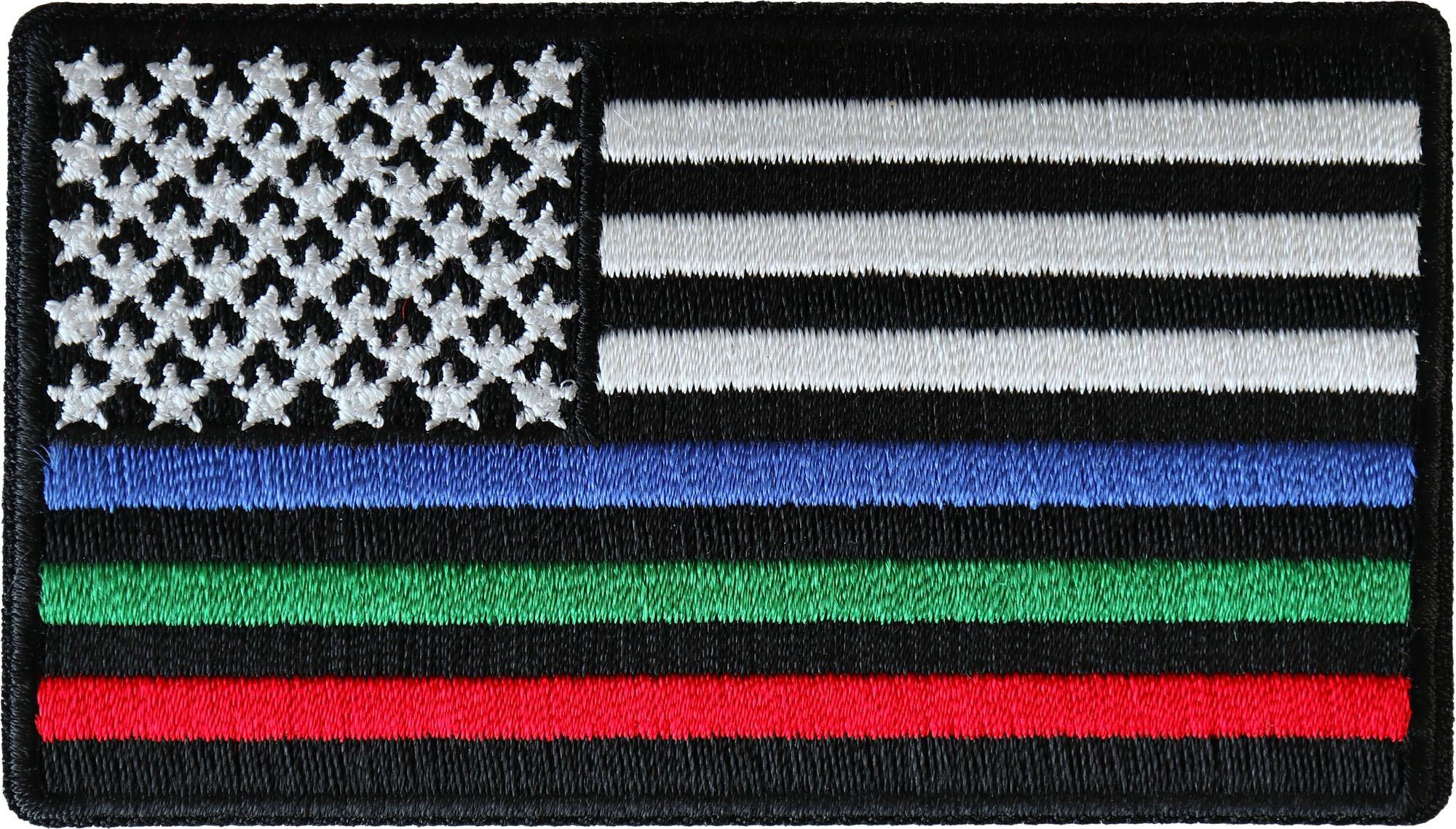 Blue Green and Red Striped American Flag Patch by Ivamis Patches