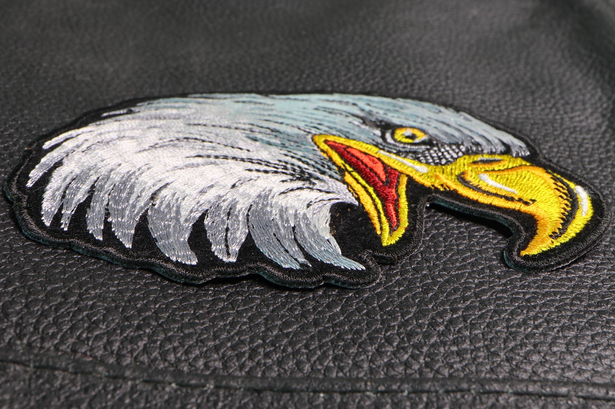 Eagle Head Facing Right Iron on Biker Patch - TheCheapPlace