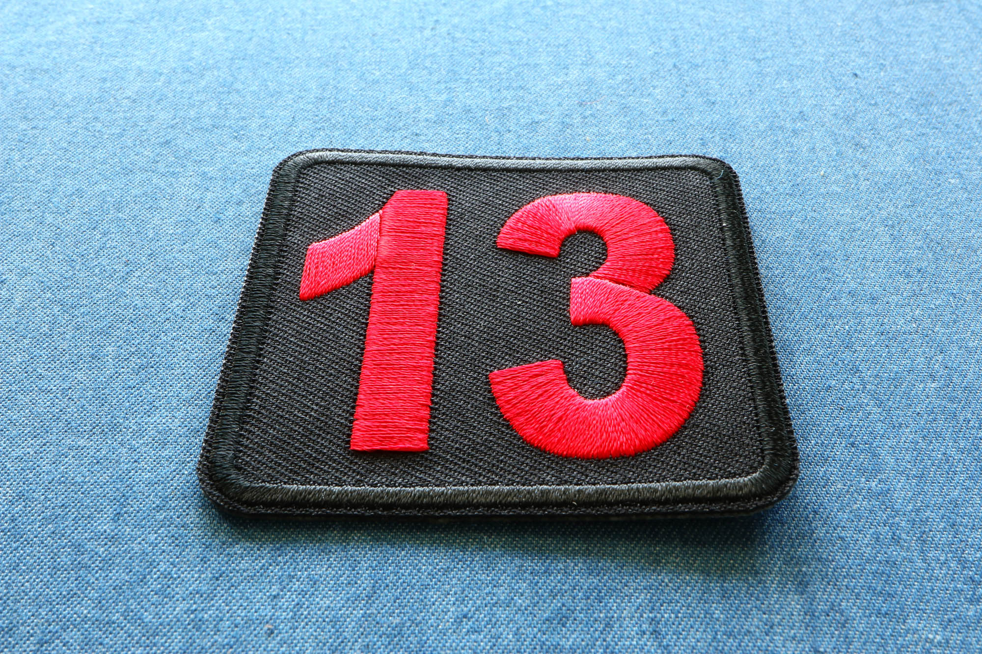 13 Patch, Iron on Patch, Embroidered by Ivamis Patches