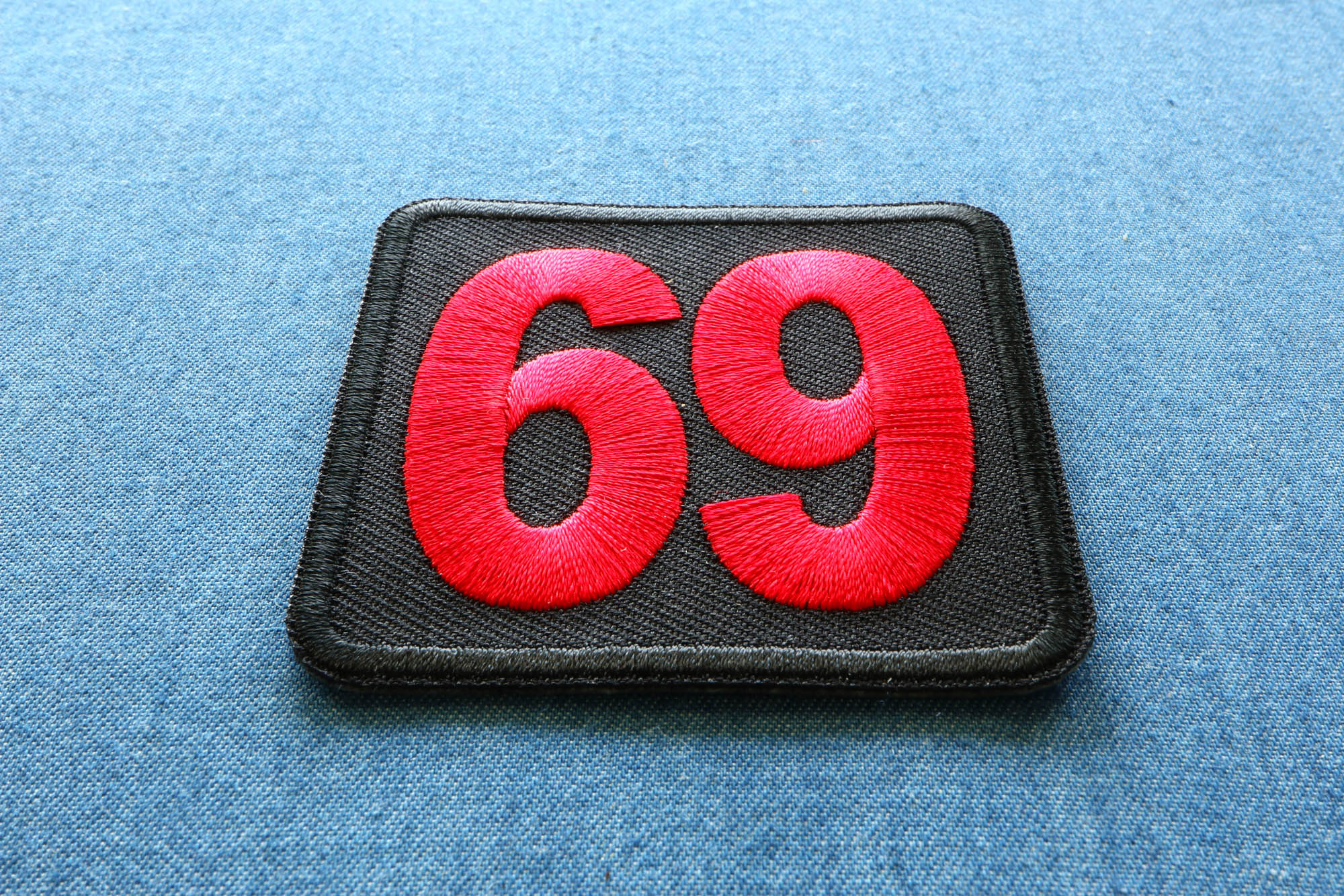69 Patch, Iron on Patch, Embroidered by Ivamis Patches