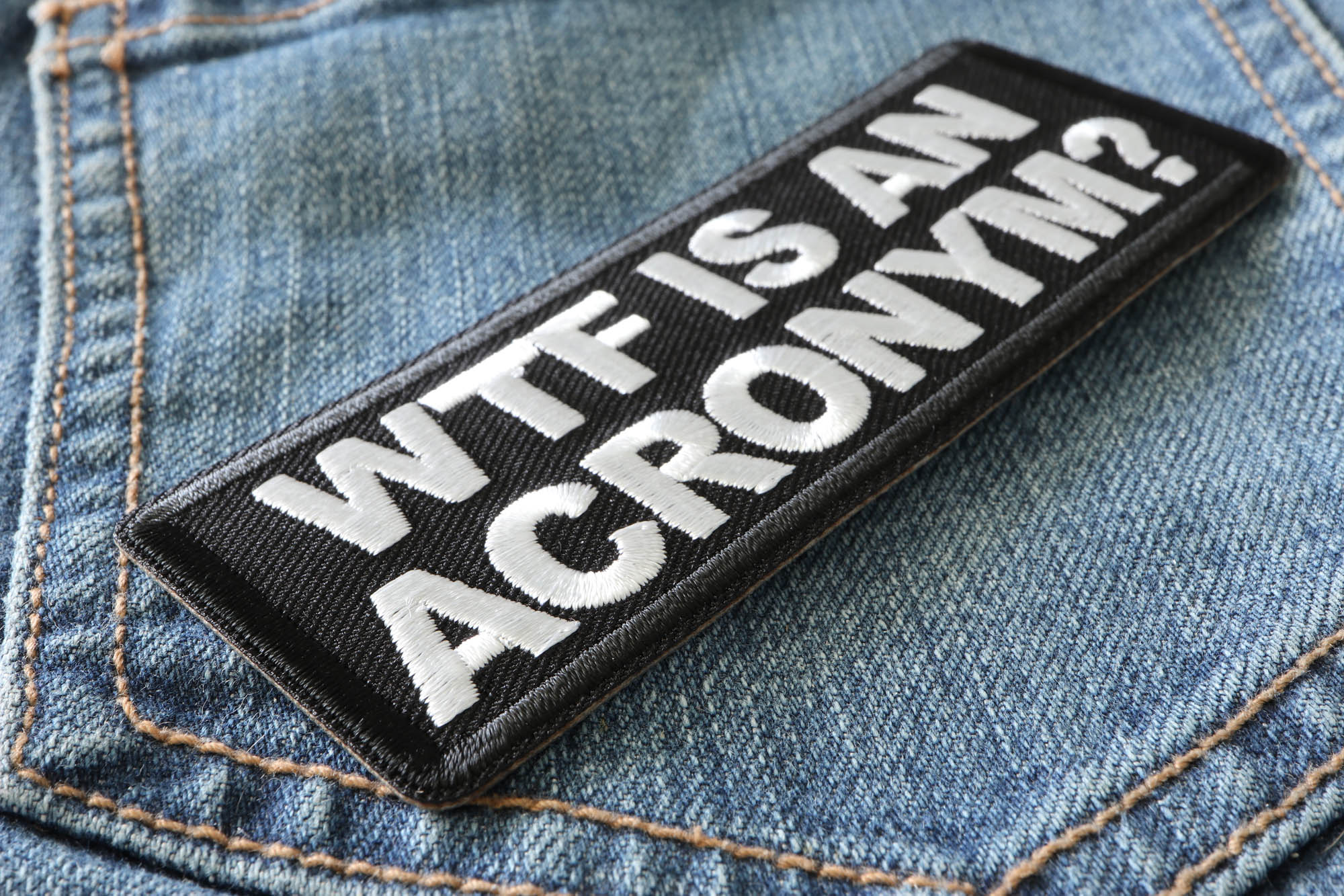 WTF is an Acronym Funny Iron on Patch - Iron on Funny Patches by Ivamis ...