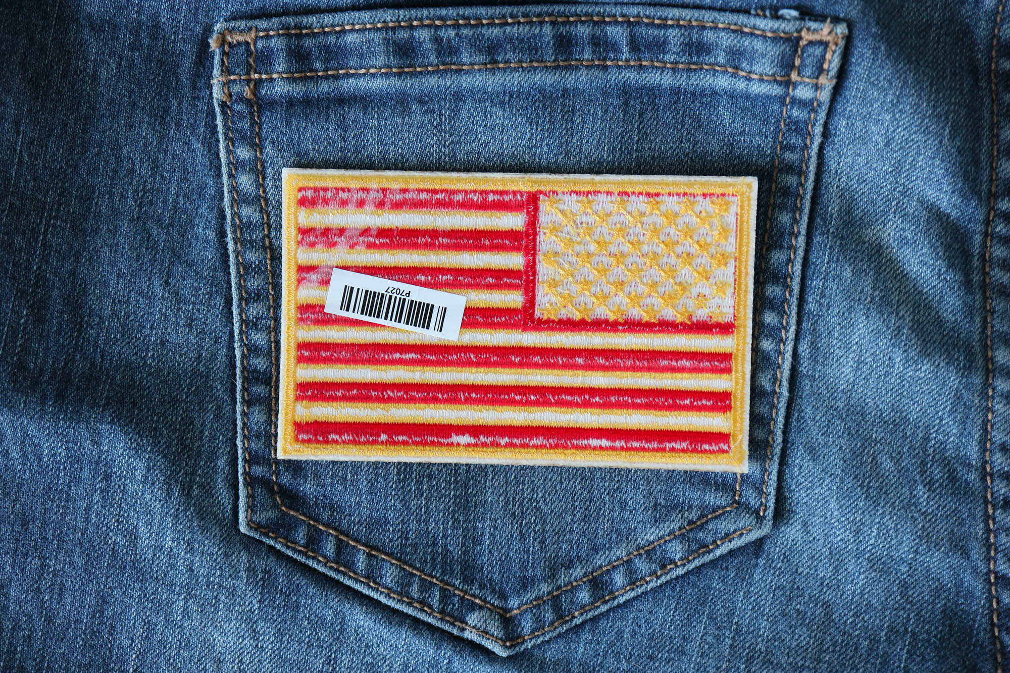 US Flag Patch Red Yellow Marine Colors by Ivamis Patches