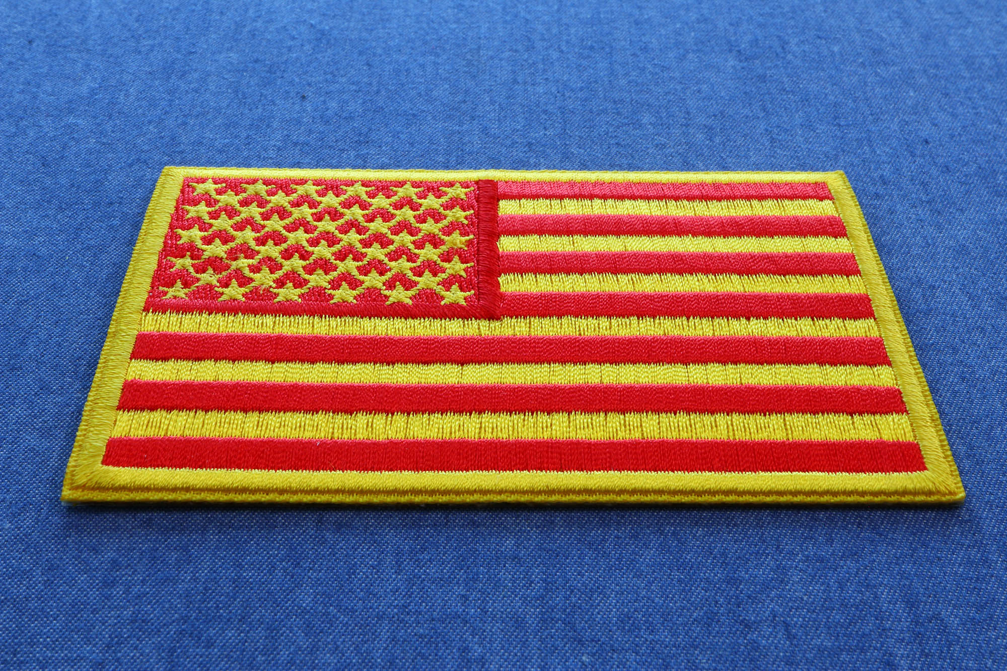 US Flag Patch Red Yellow Marine Colors by Ivamis Patches