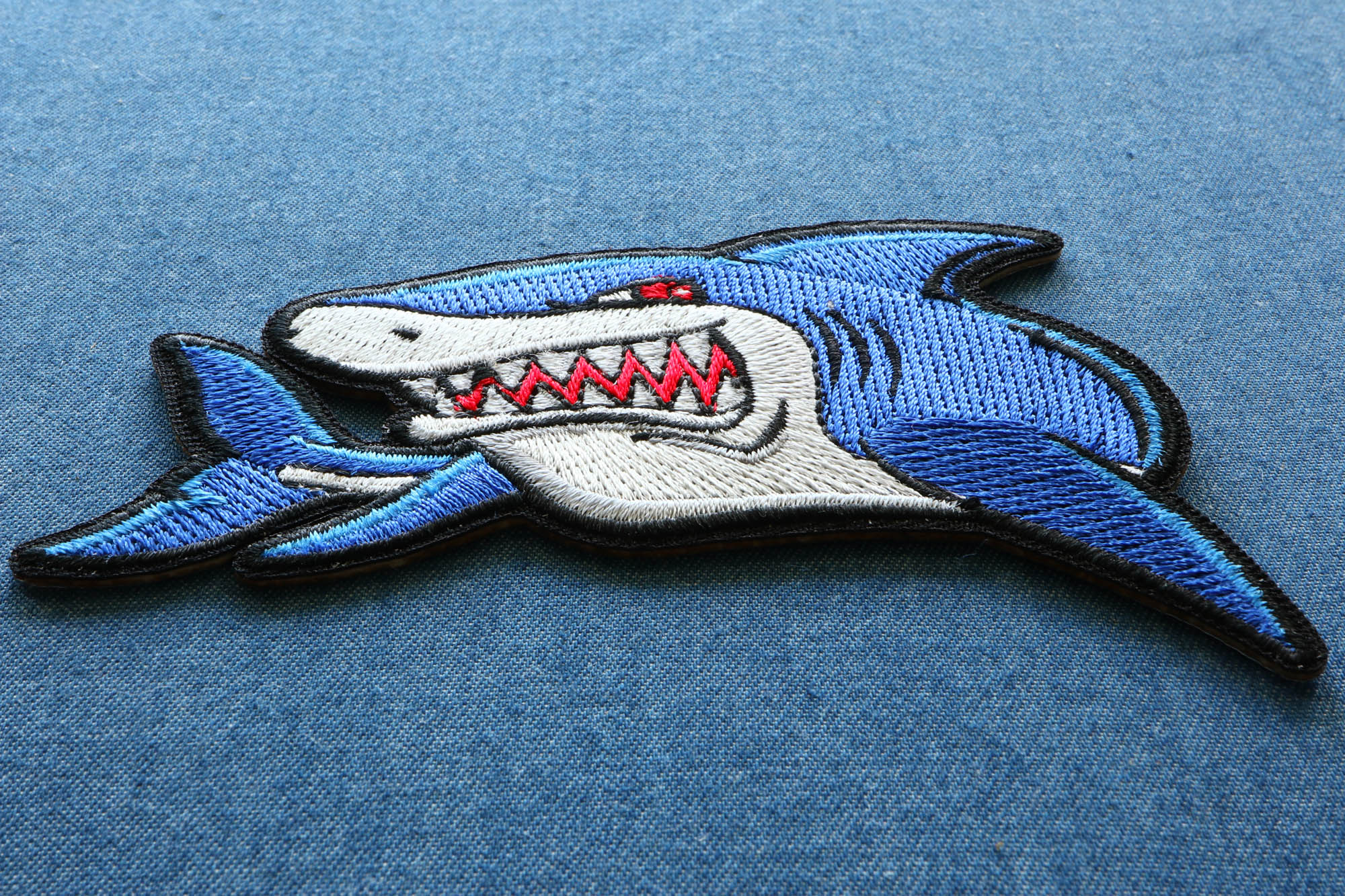 Shark Patch for Jackets - Sew or Iron on Application by Ivamis Patches