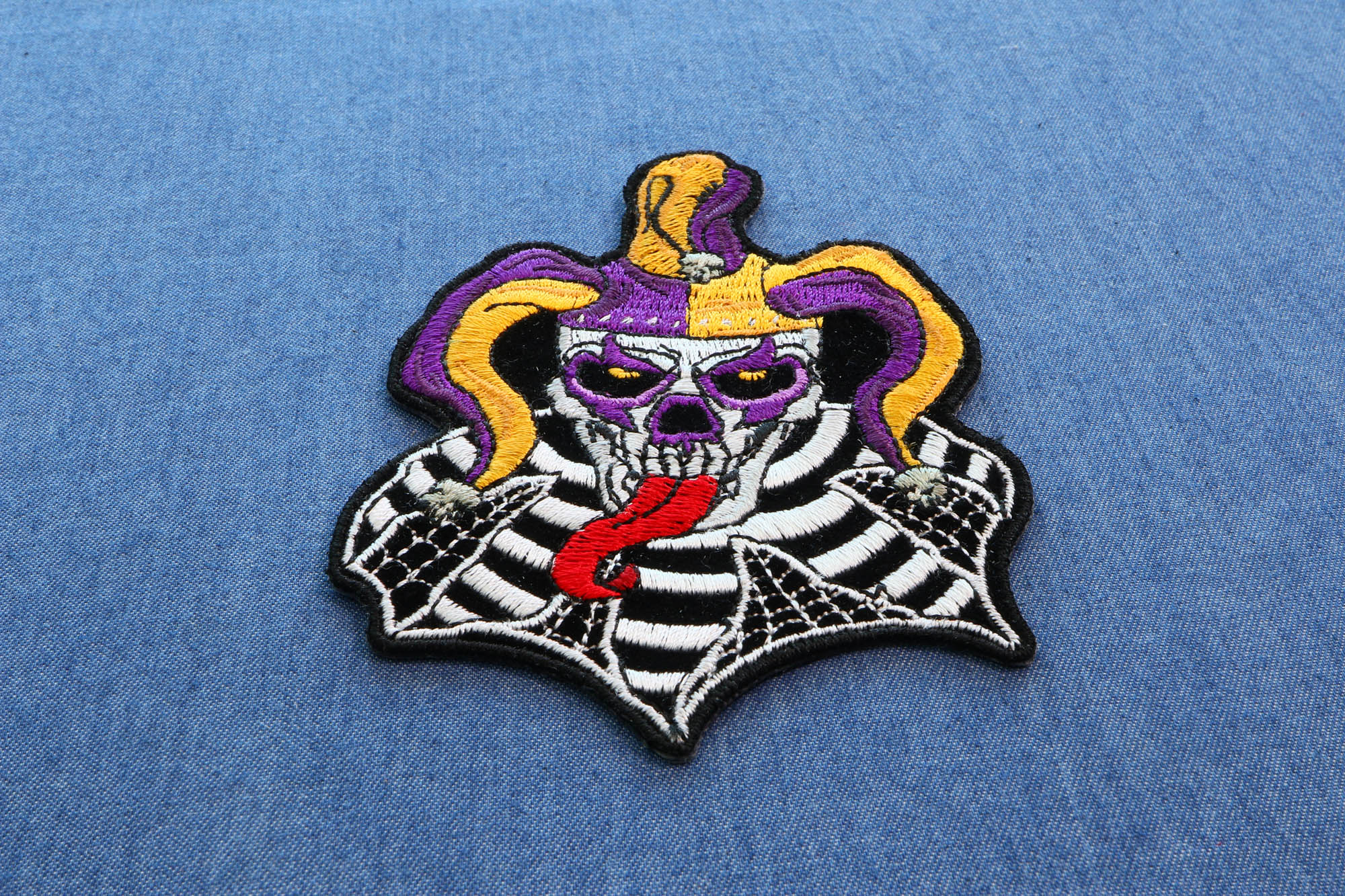 Jester Clown Skull Patch, Biker Skull Patches by Ivamis Patches
