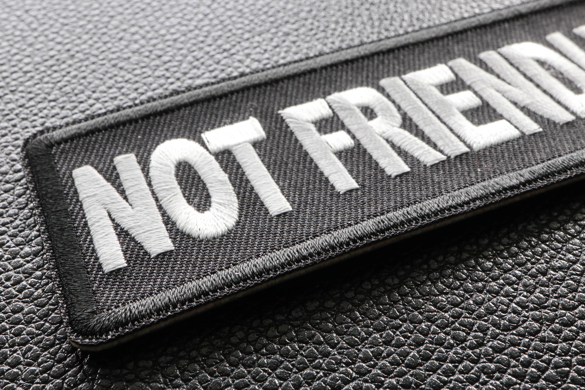 Not Friendly Patch, Biker Sayings by Ivamis Patches