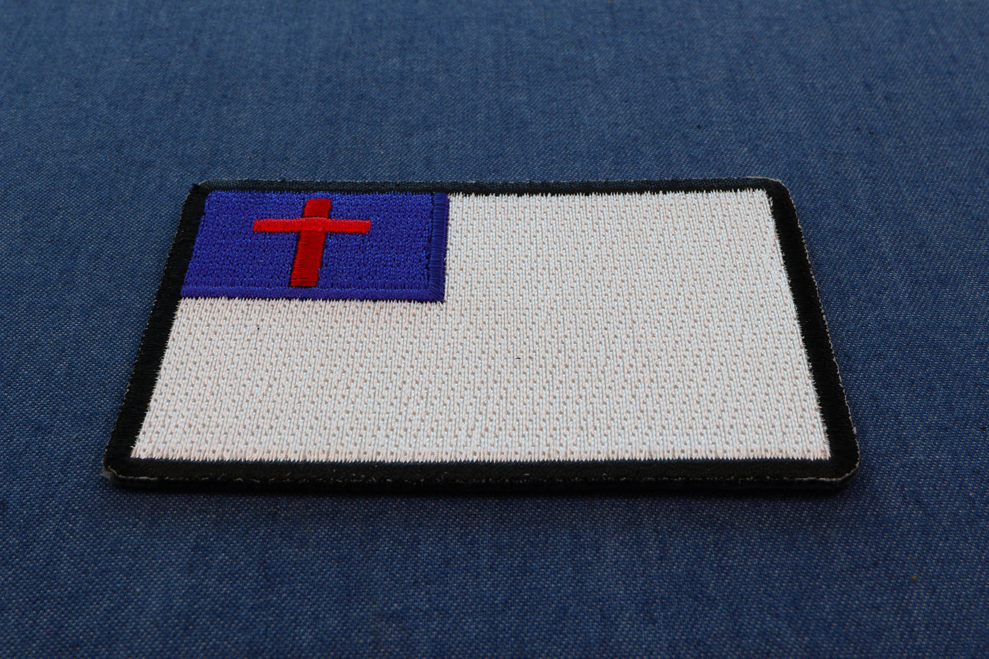 Christian Flag Patch with Black Borders by Ivamis Patches