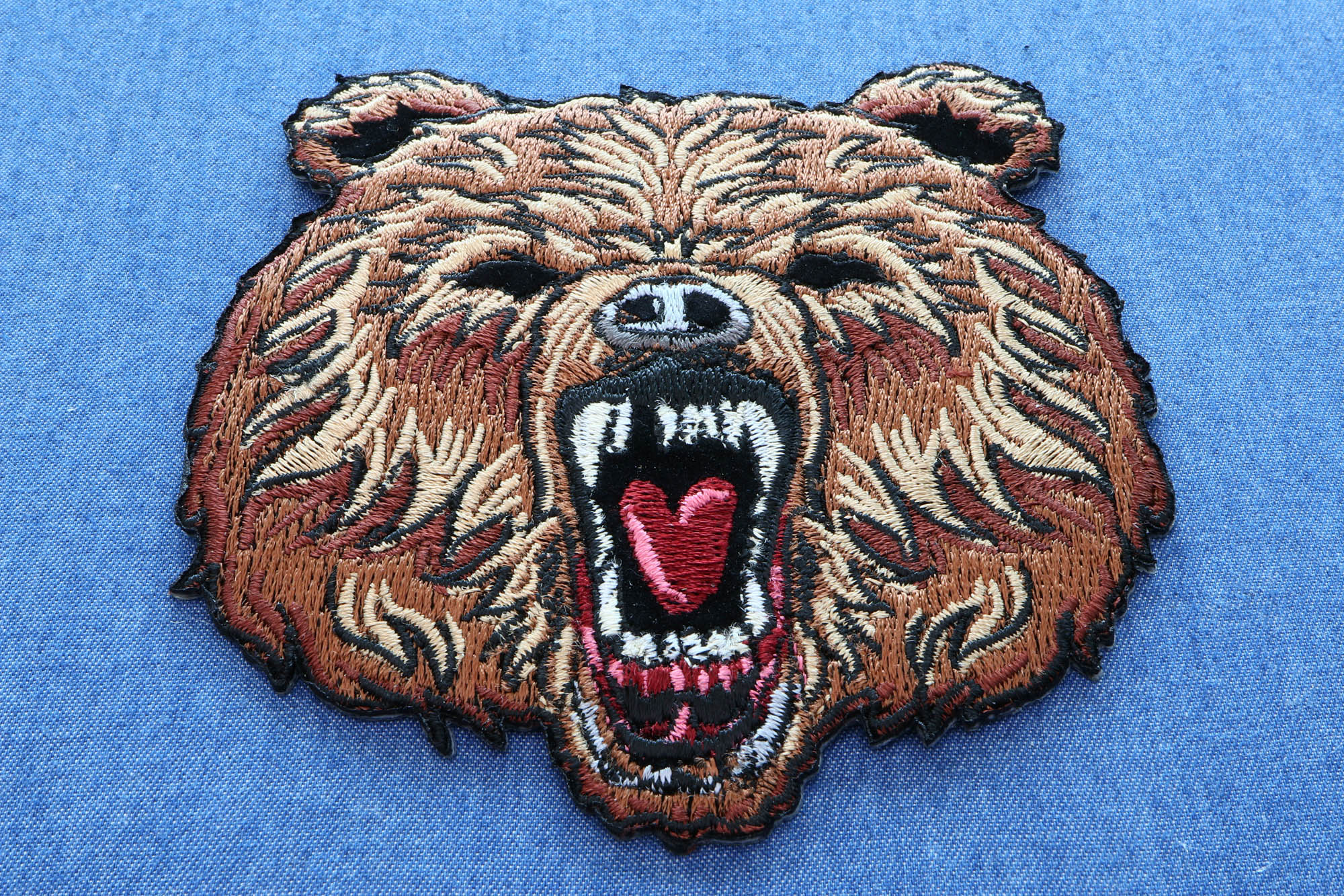 Furry Bear Patch - Iron on Bear Patches by Ivamis Patches