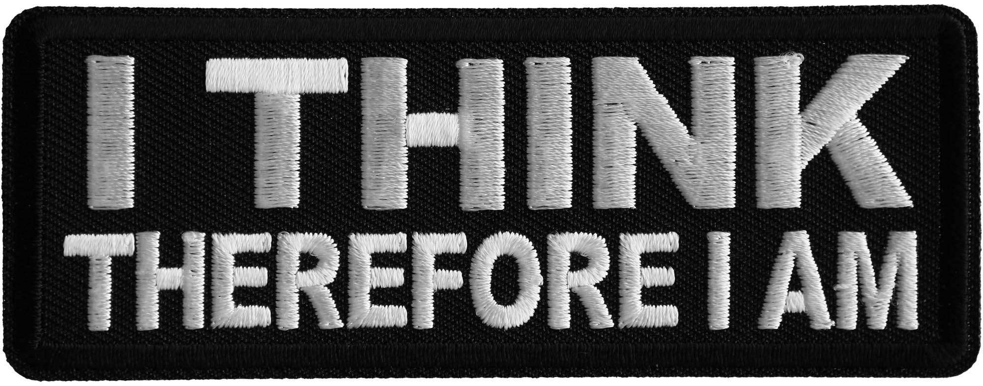 I think therefore I am Patch, Funny Saying Patches, Sew or Iron on ...