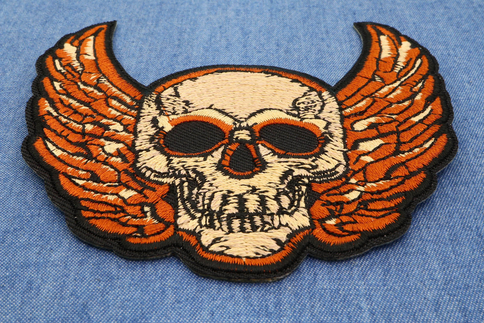 Winged Skull Patch, Biker Skull Patches by Ivamis Patches