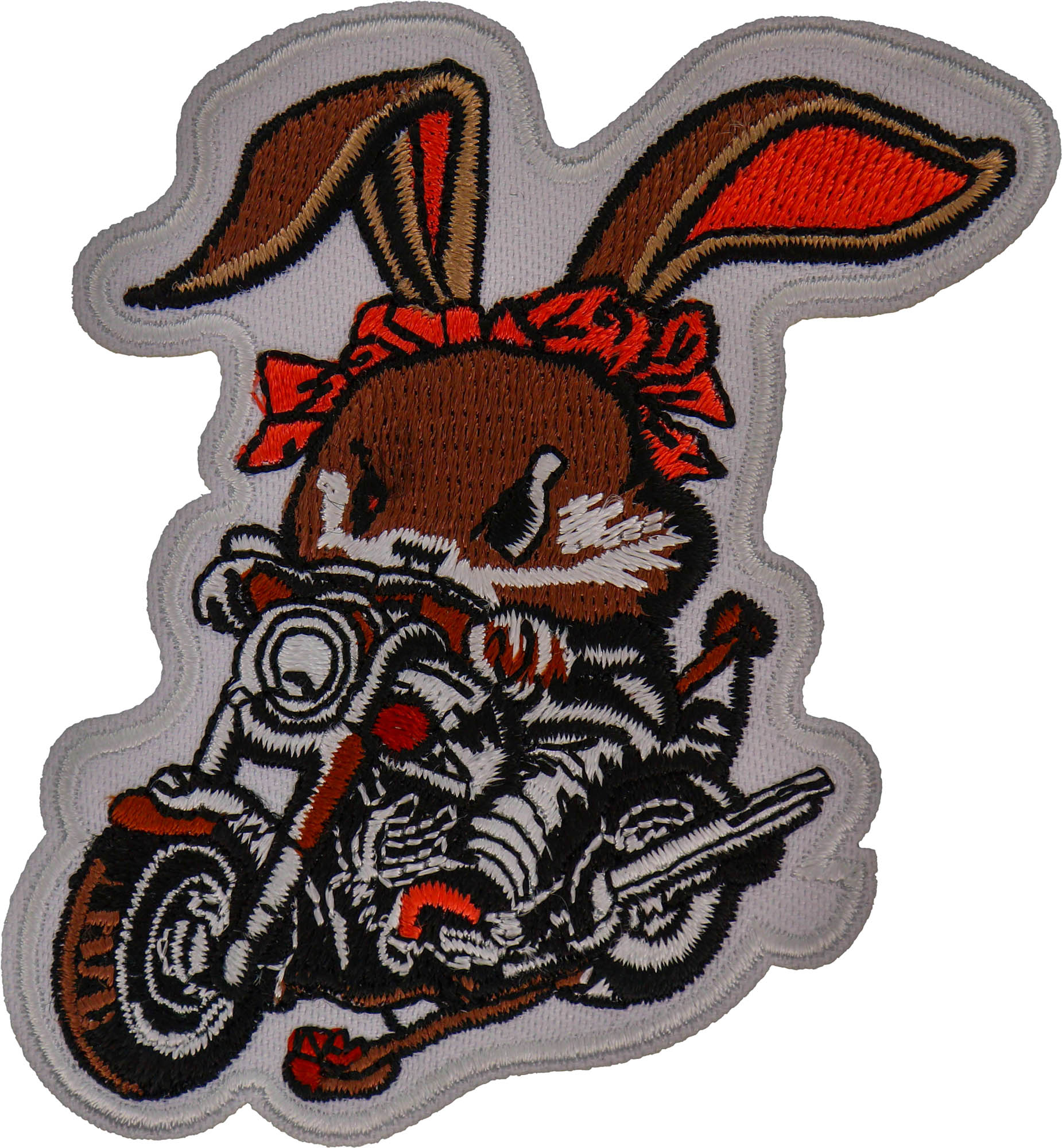 Cute Mean Rabbit on Motorcycle Patch, Biker Vest Patches, Sew or Iron ...