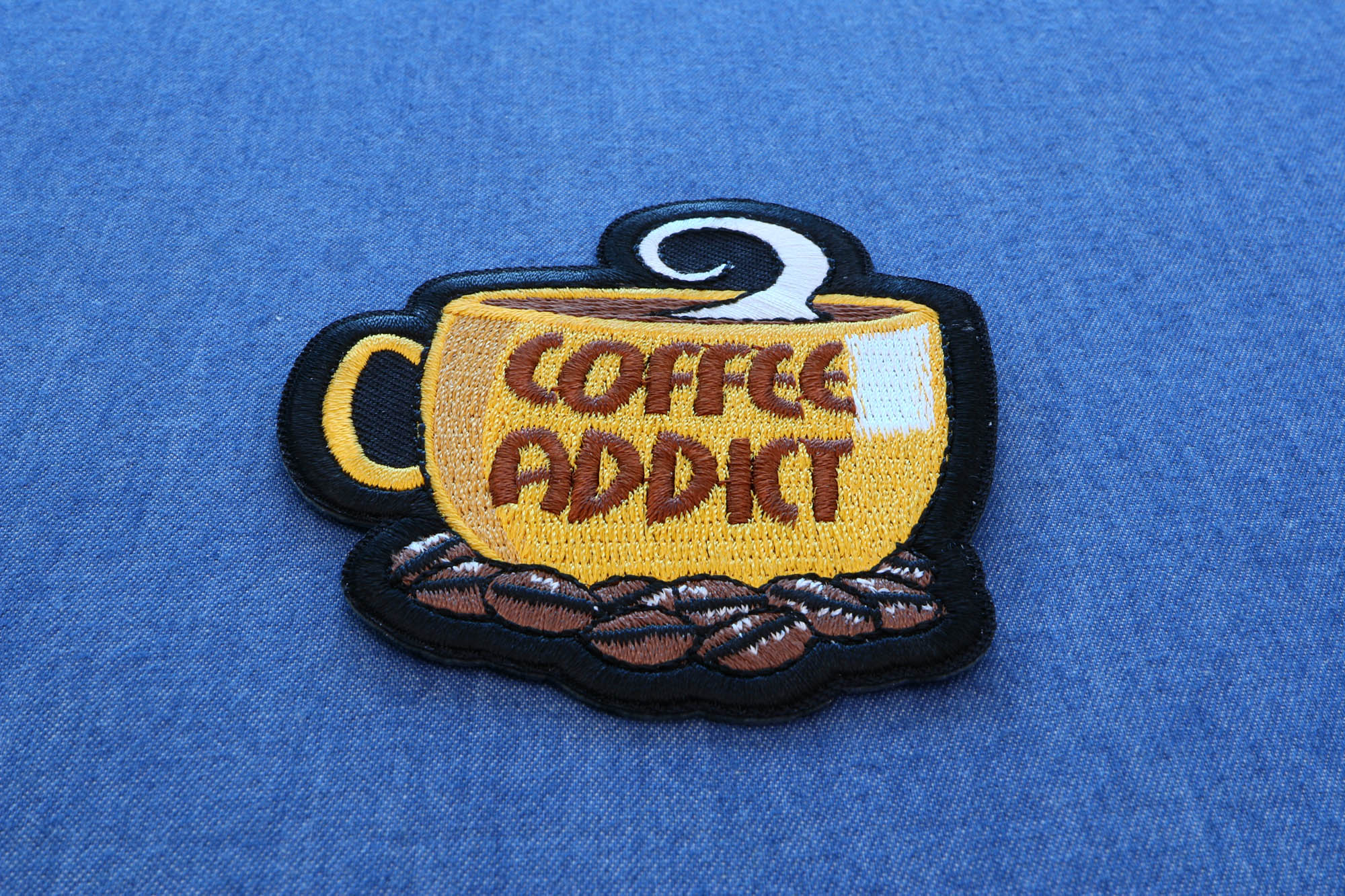 Coffee Addict Patch - Iron on Novelty Patches by Ivamis Patches