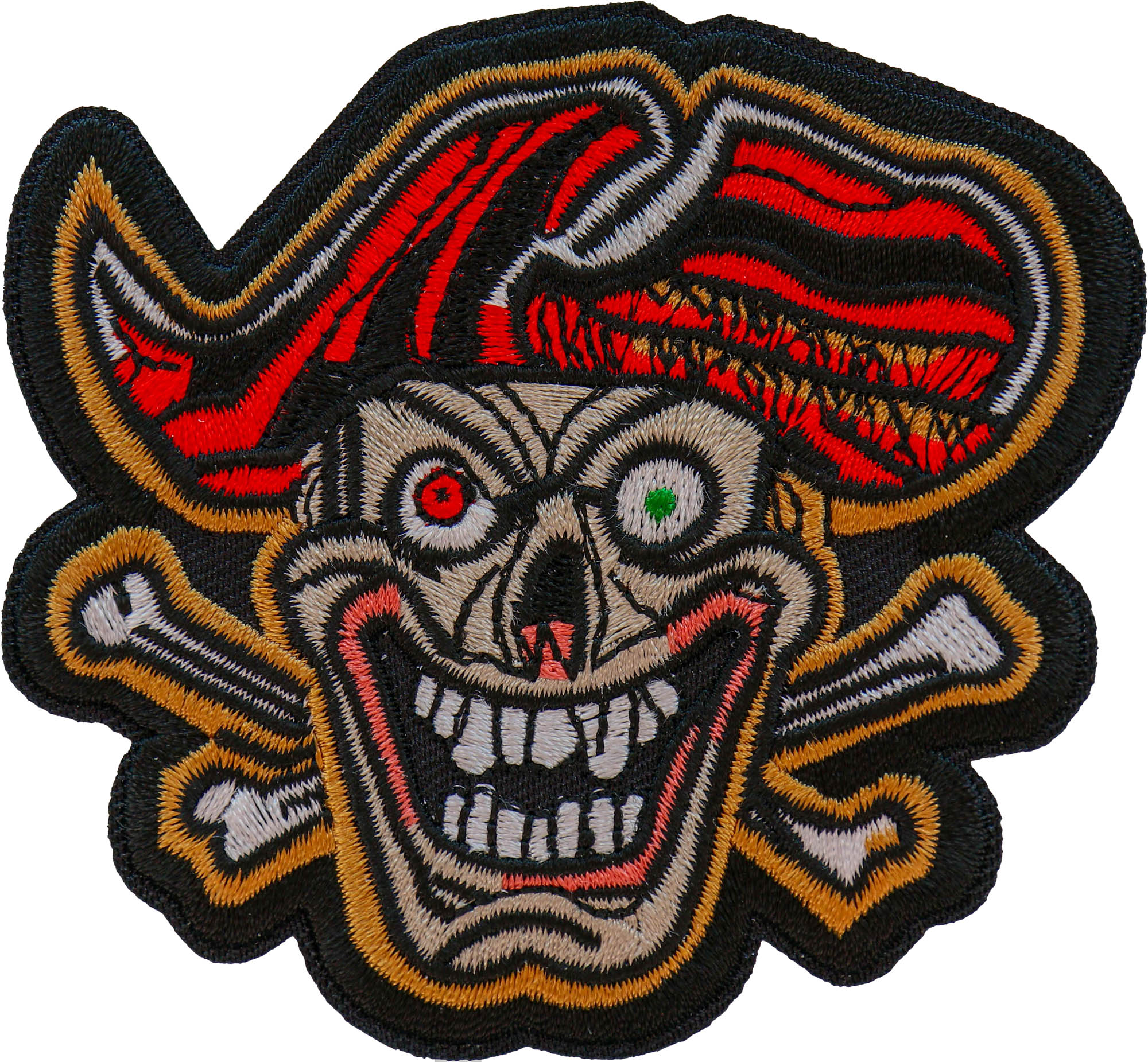 Deranged Jolly Roger Pirate Patch, Skull Patches by Ivamis Patches
