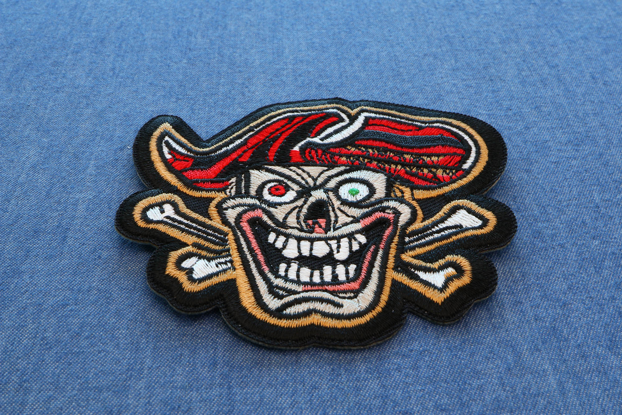 Deranged Jolly Roger Pirate Patch, Skull Patches by Ivamis Patches