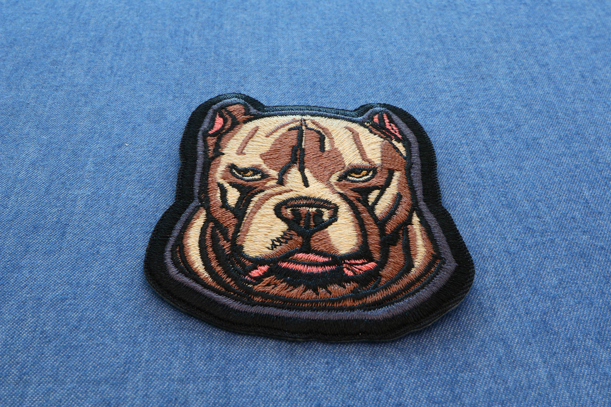 Mean Pitbull Dog Iron on Patch by Ivamis Patches