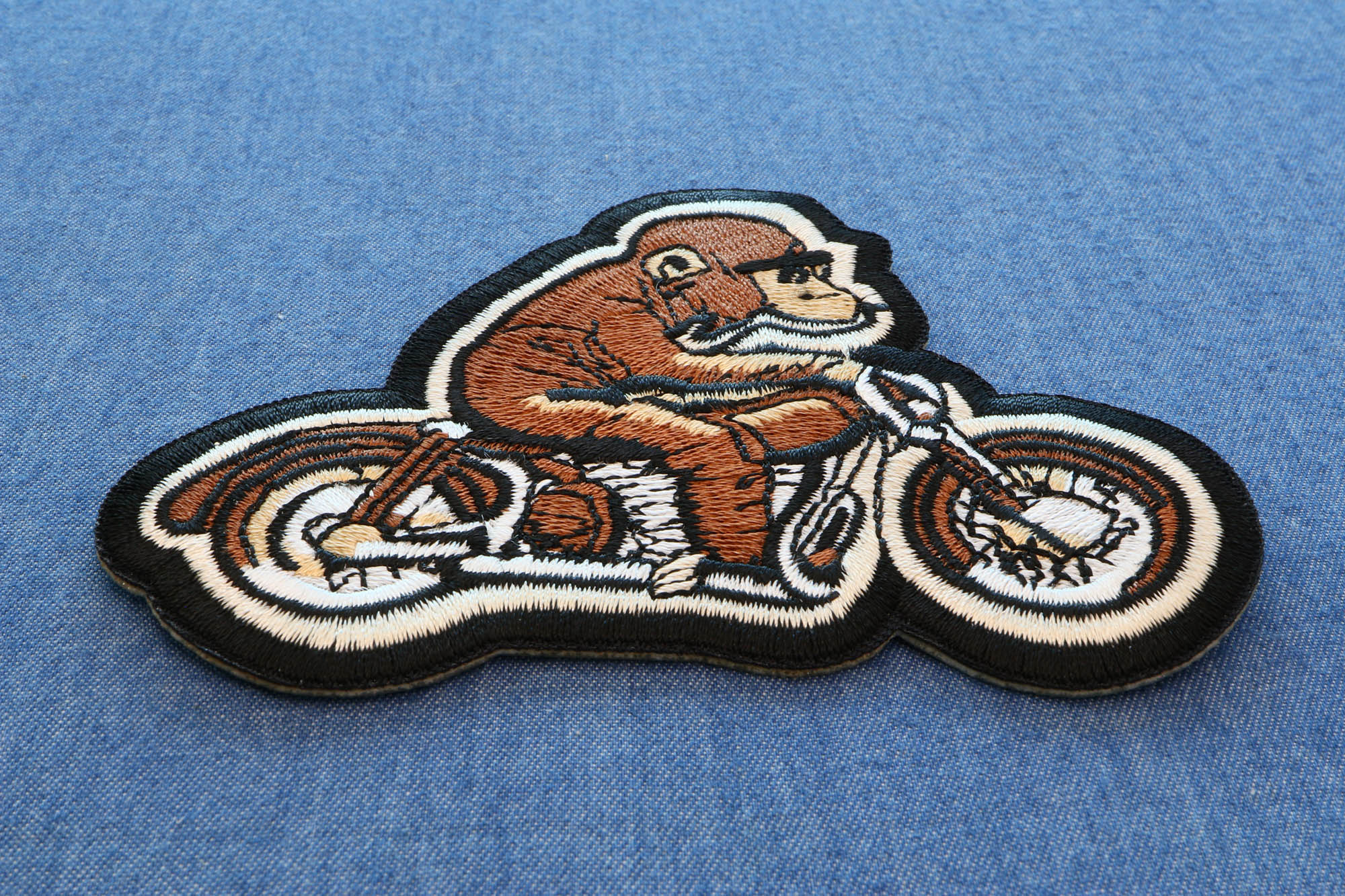 Motorcycle Monkey Patch, Biker Vest Patches, Sew or Iron on Patch by ...