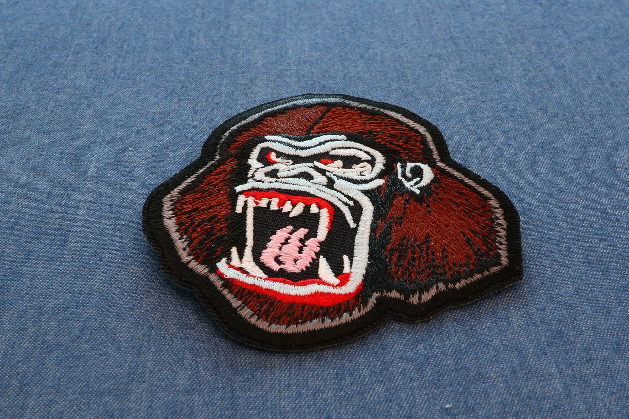 Vicious Ape Iron on Patch - Iron on Monkey Patches by Ivamis Patches