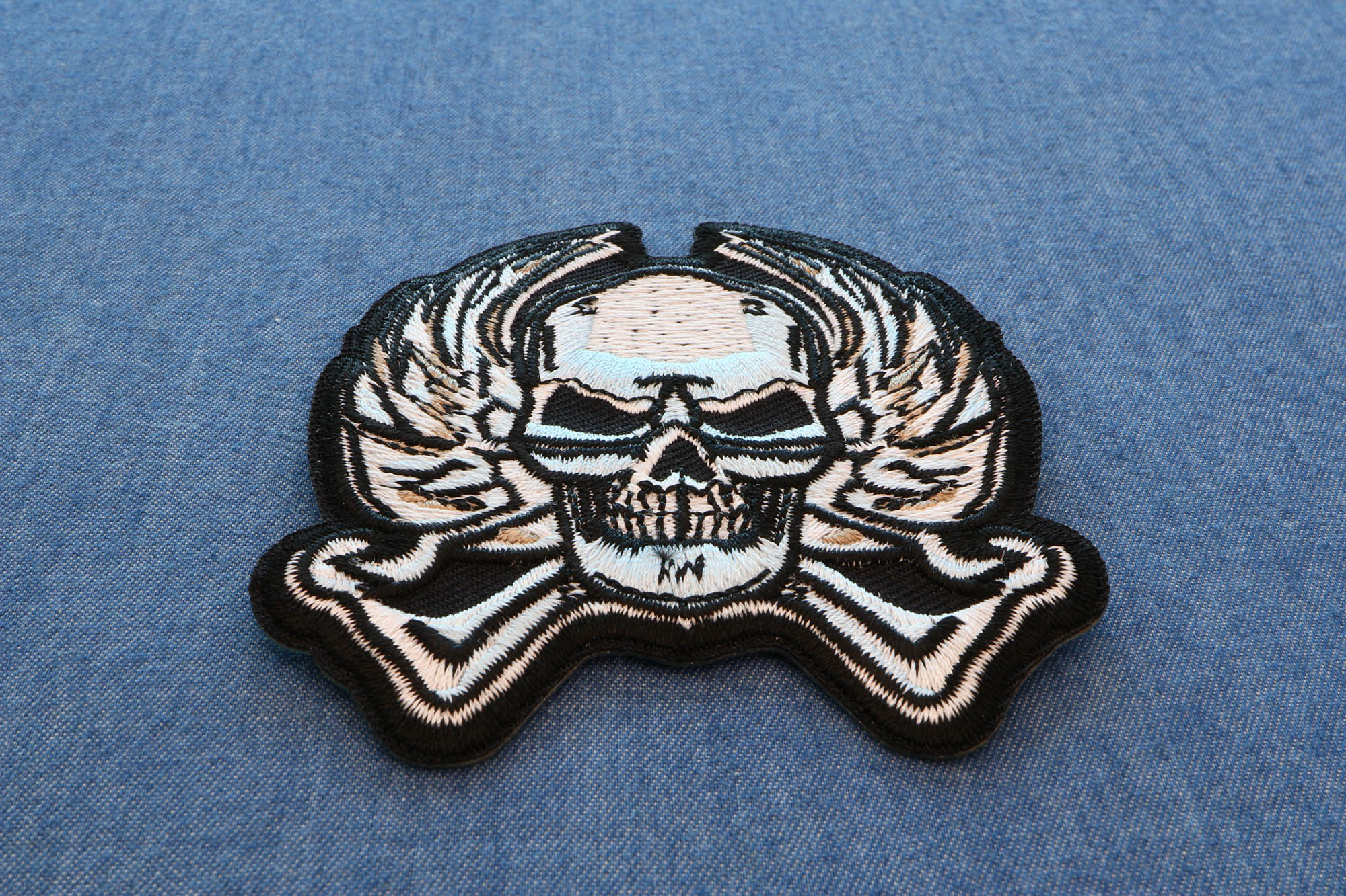 Metal Skull Patch, Biker Skull Patches by Ivamis Patches