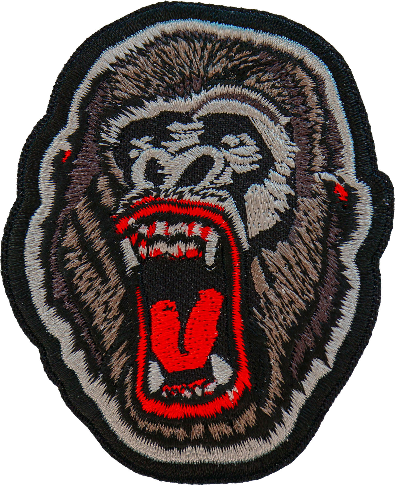 Big Lip Ape Iron on Patch - Iron on Monkey Patches by Ivamis Patches
