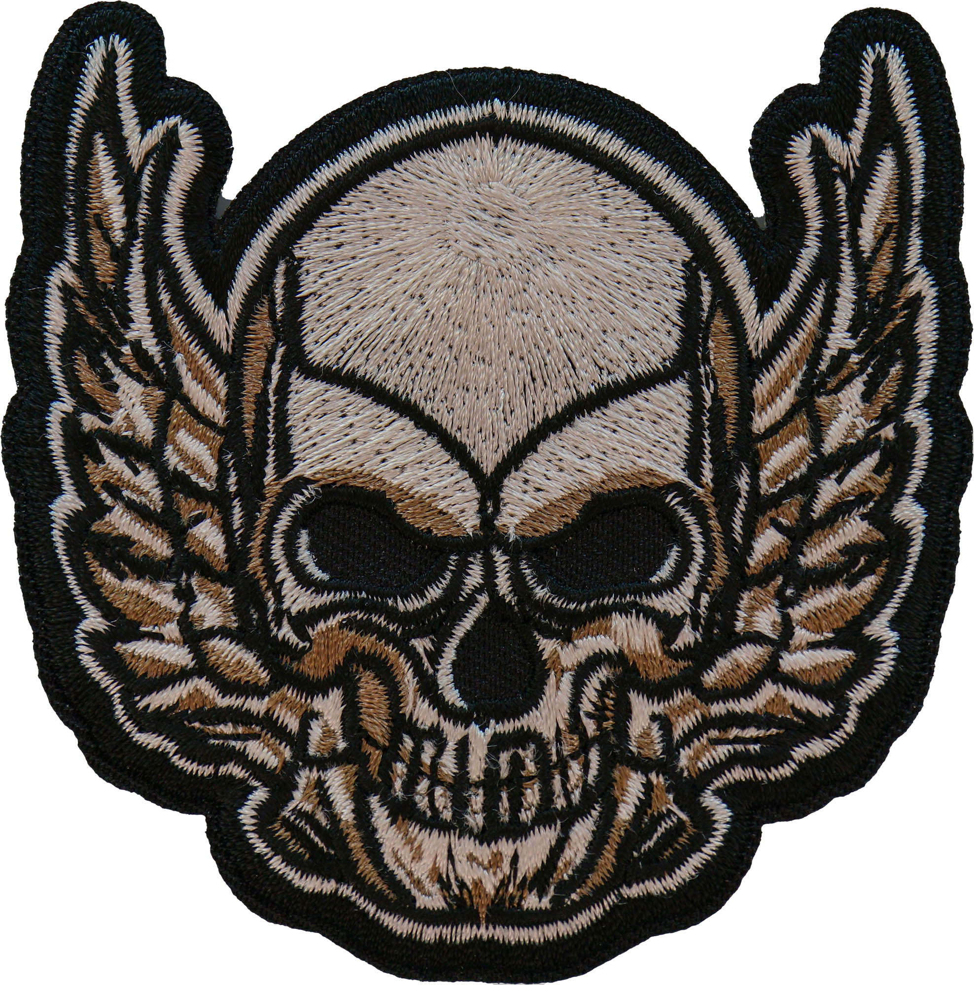 Rising Wing Skull Patch, Biker Skull Patches by Ivamis Patches