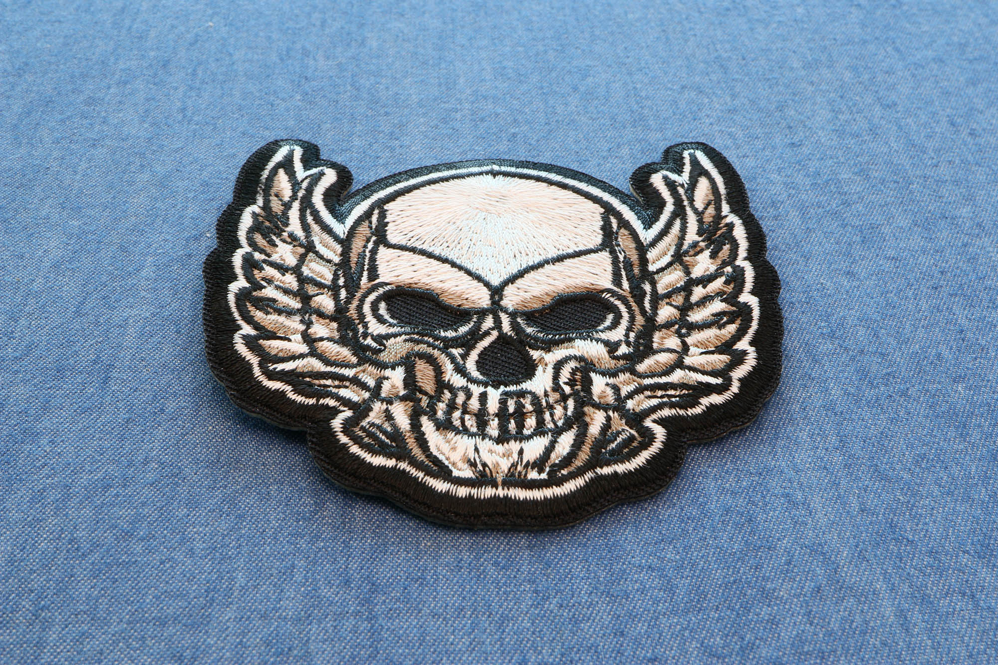 Rising Wing Skull Patch, Biker Skull Patches by Ivamis Patches