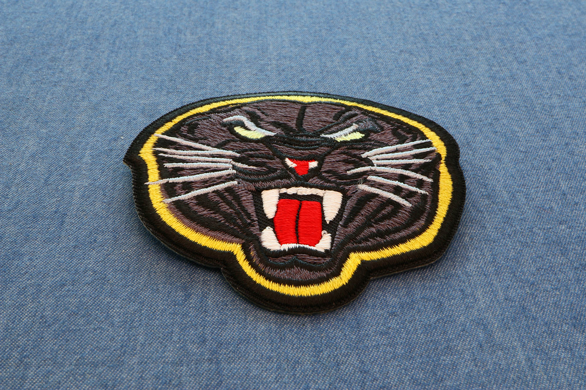 Black Jaguar Iron on Patch by Ivamis Patches