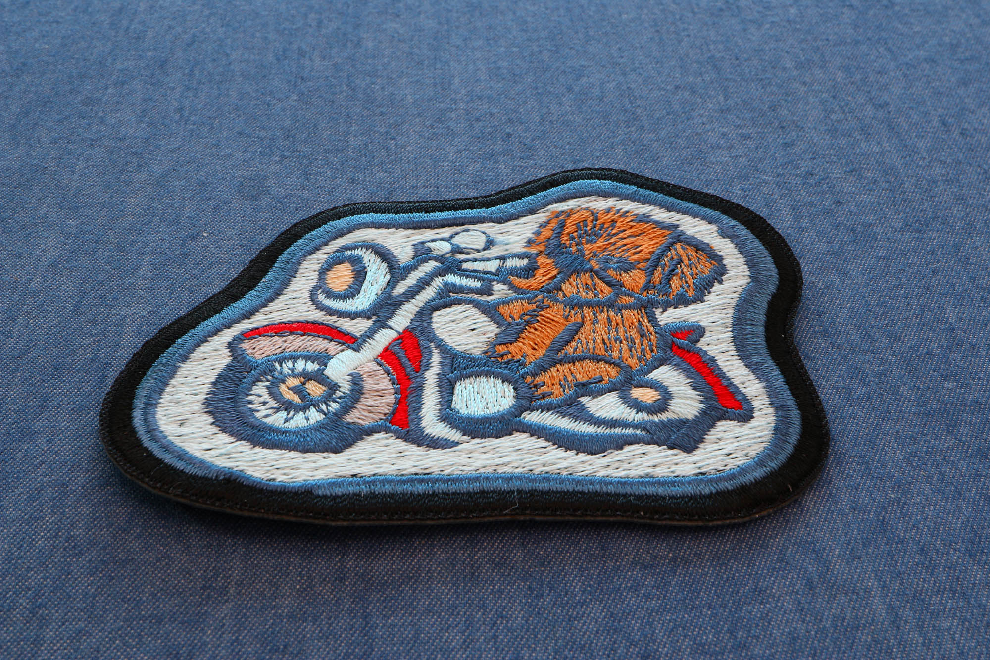 Doggy Biker Patch, Biker Vest Patches, Sew or Iron on Patch by Ivamis ...