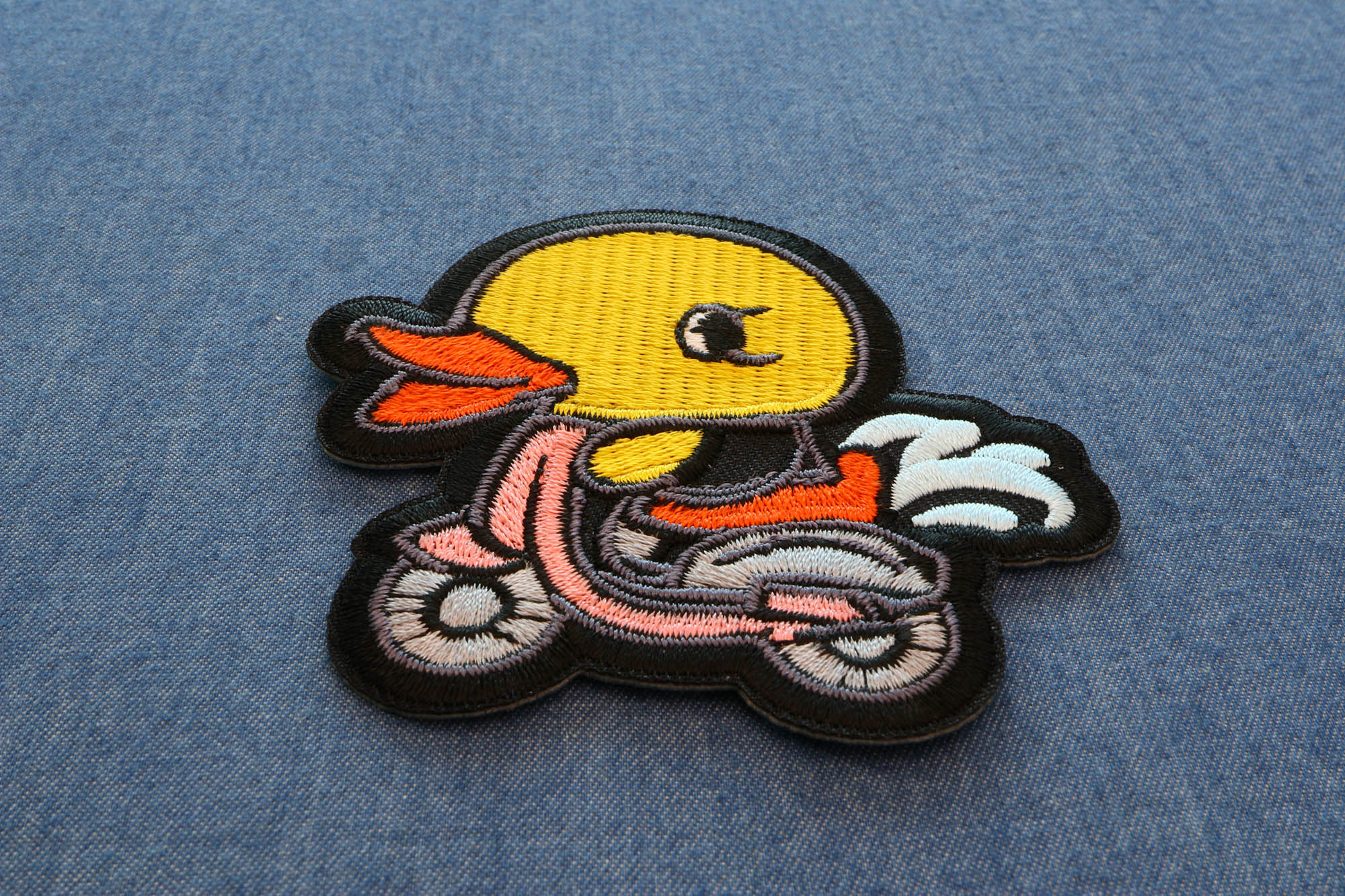 Scooter Duck Patch, Biker Vest Patches, Sew or Iron on Patch by Ivamis Patches