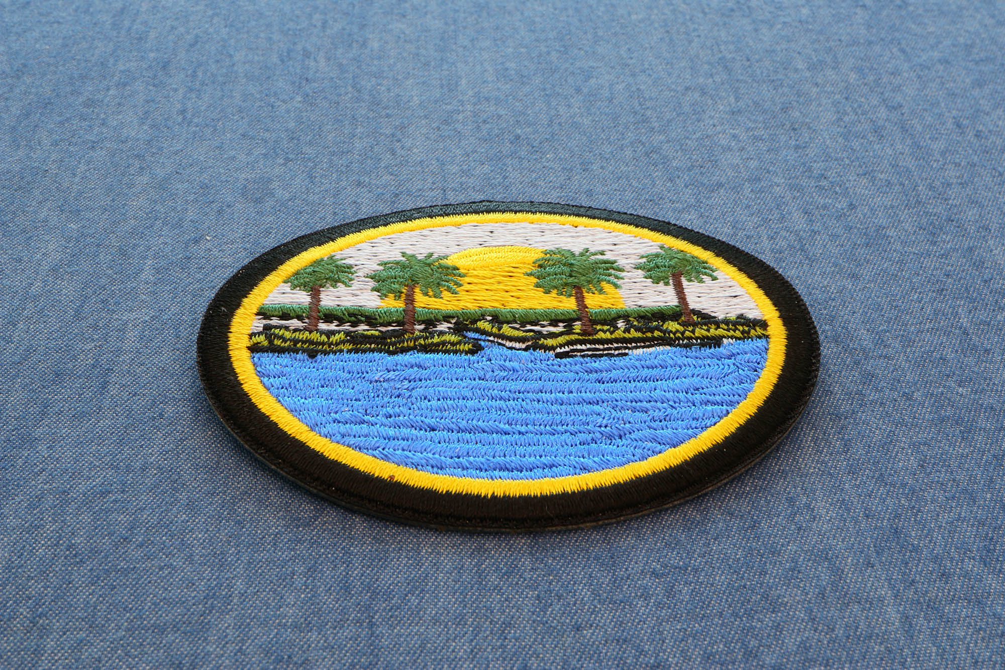 Sea and Palms Sunset Iron on Patch by Ivamis Patches