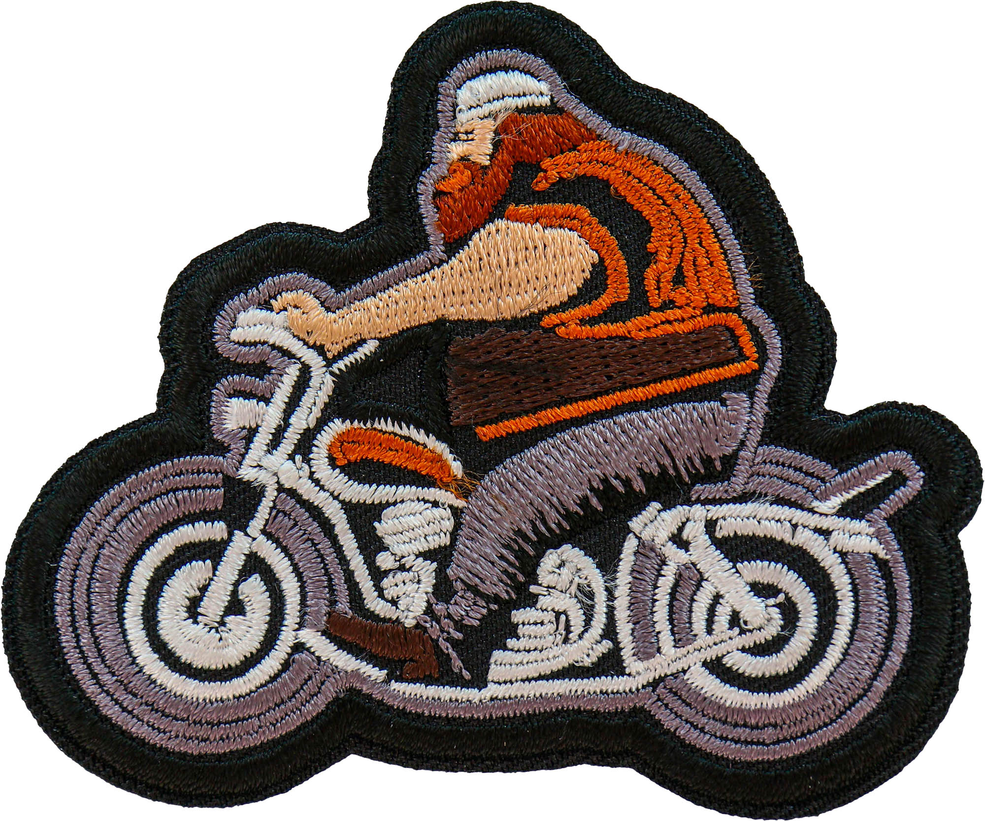 Fat Biker on Motorcycle Patch, Motorcycle Patches by Ivamis Patches