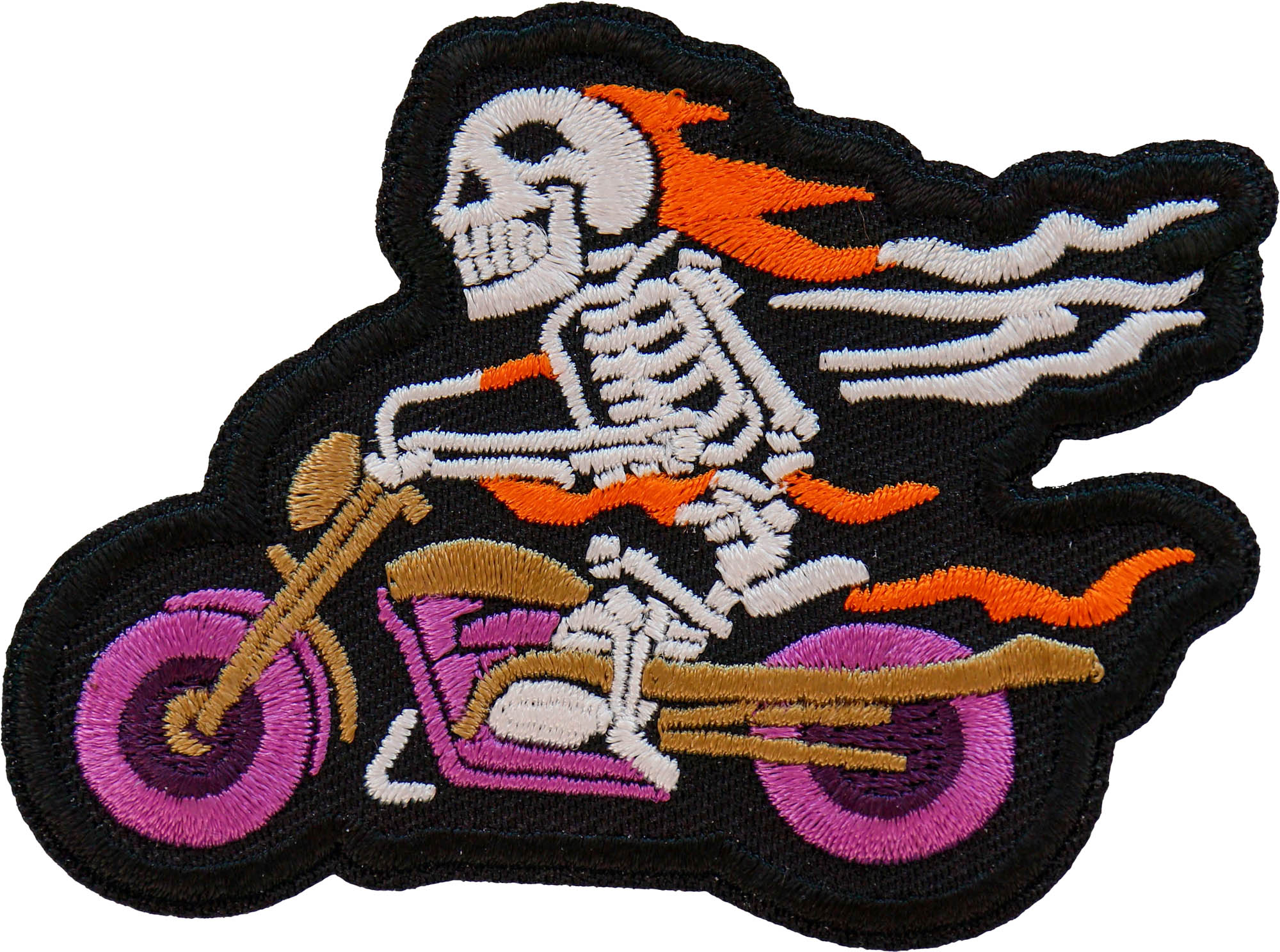 Skelo Motorcycle Rider Patch, Biker Skull Patches by Ivamis Patches