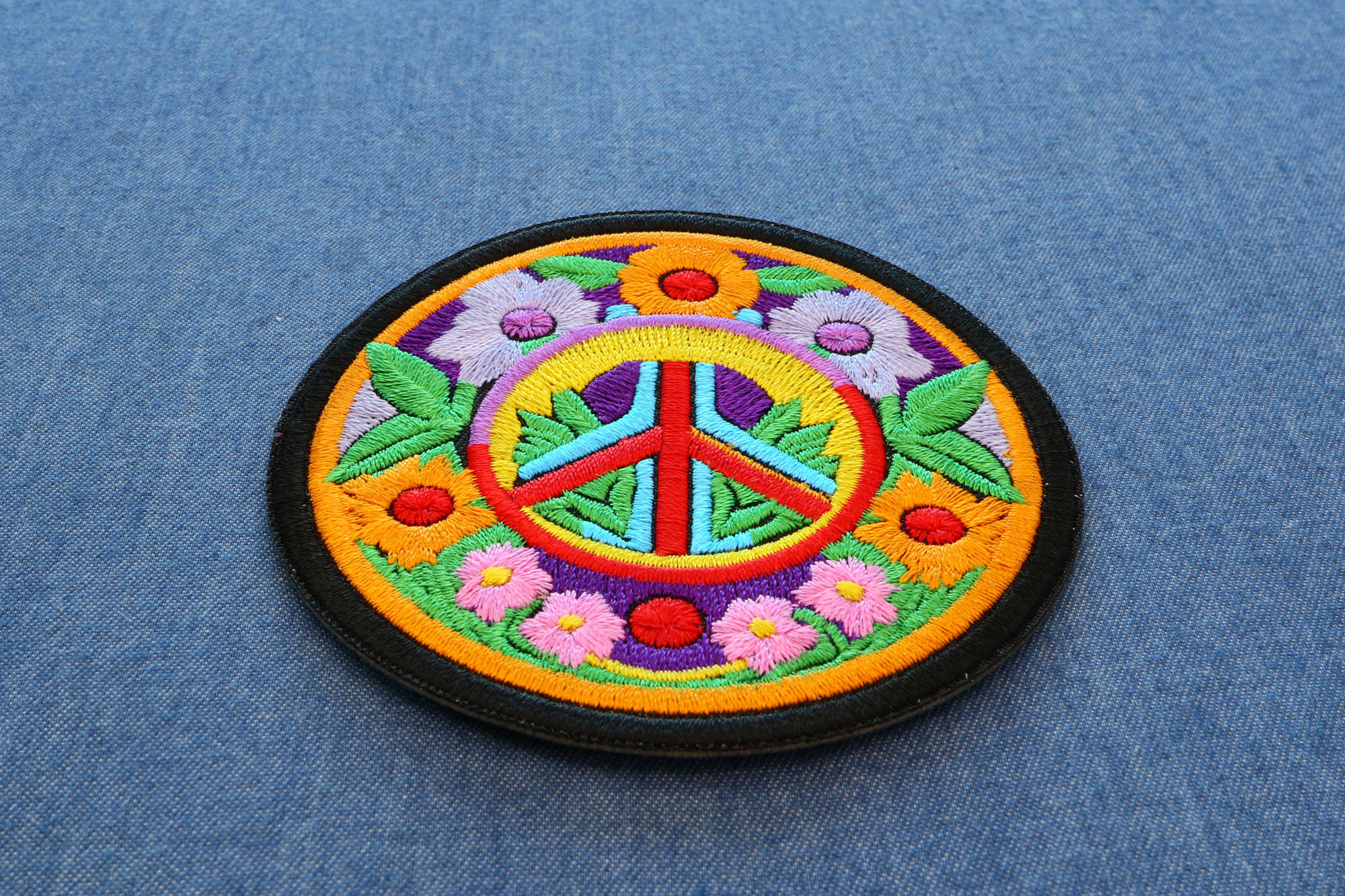 Flowers and Peace Patch, Hippie Patches by Ivamis Patches