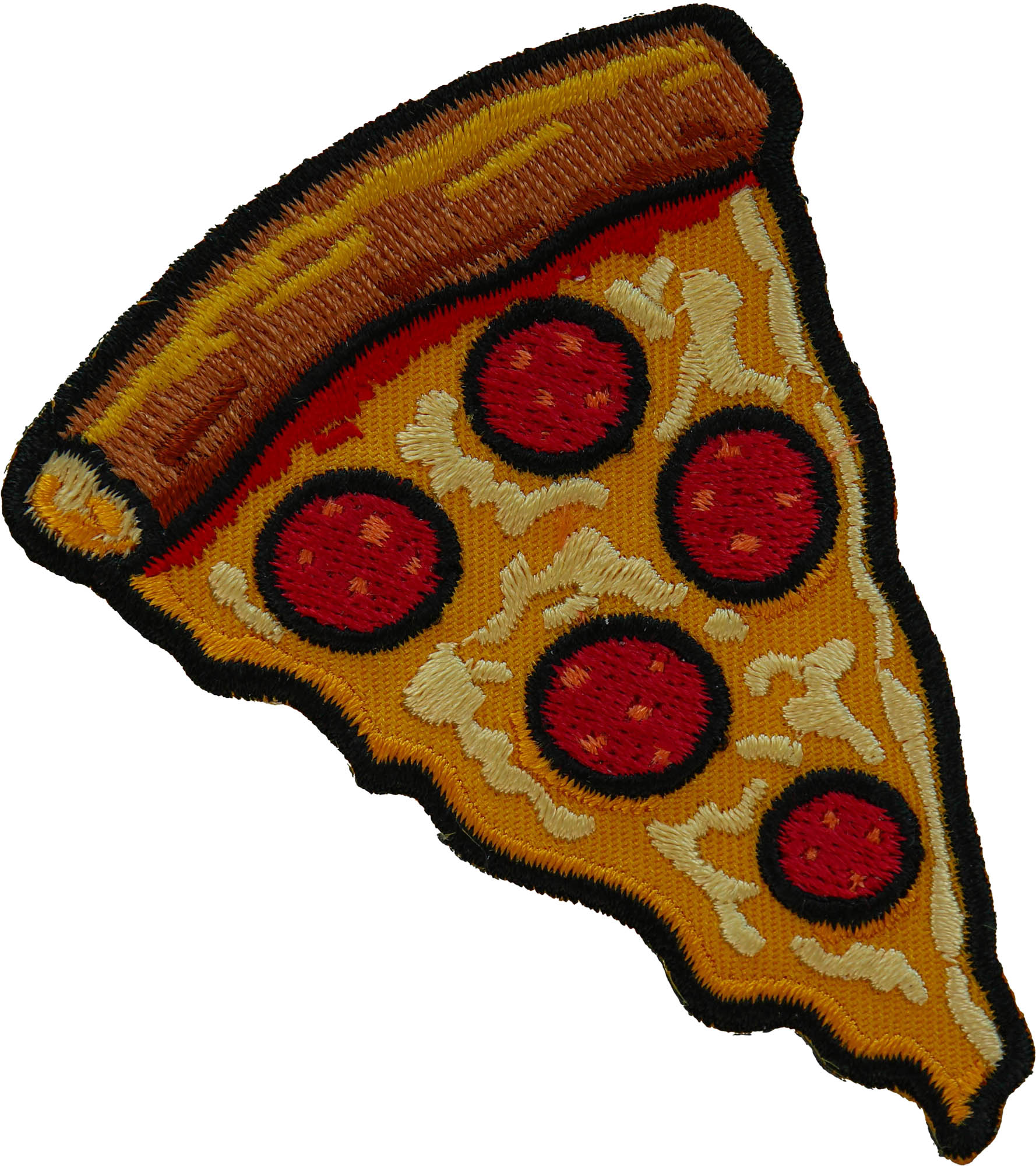 Pizza Slice Iron on Patch - Iron on Novelty Patches by Ivamis Patches