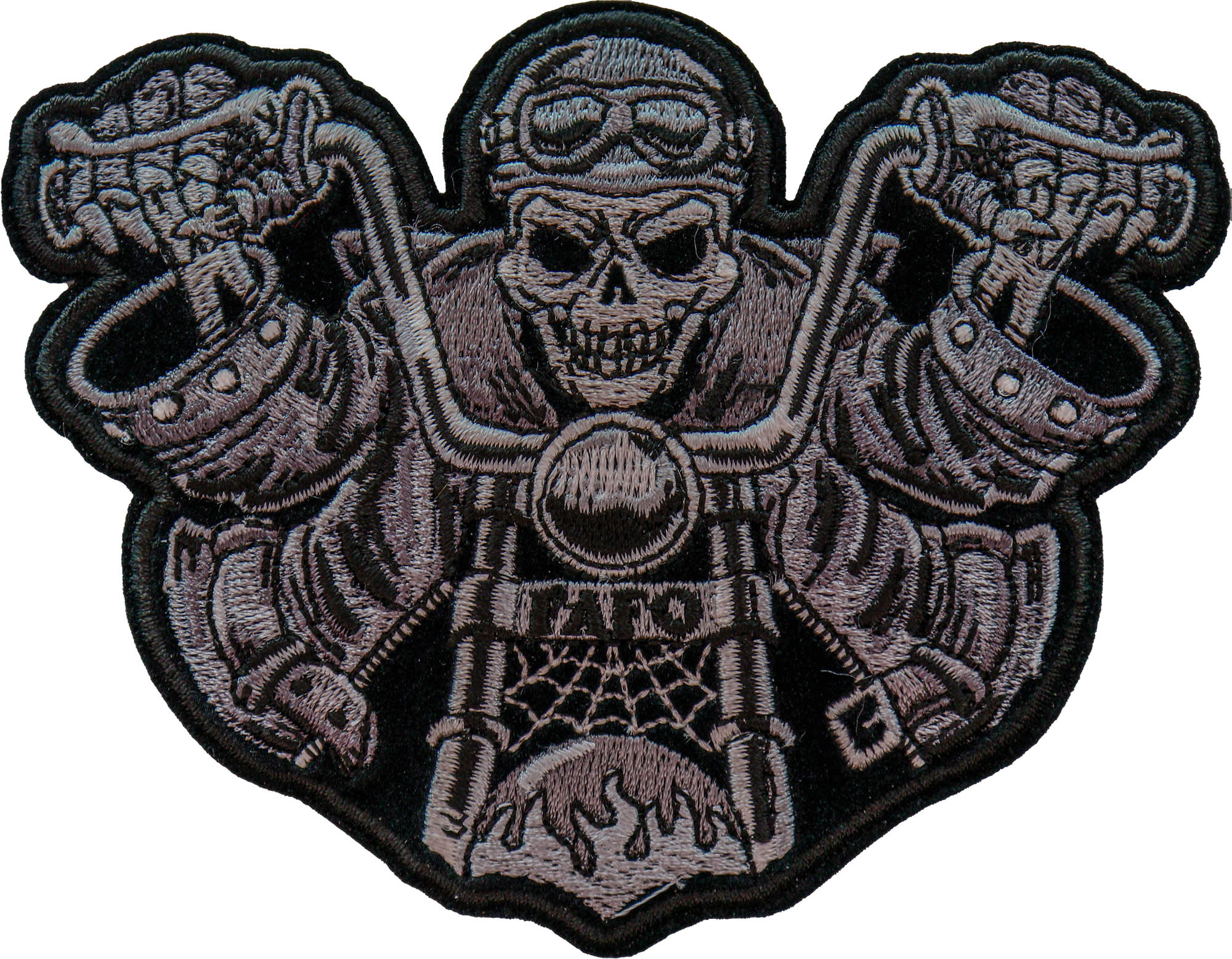 FAFO Skeleton Rider on Motorcycle Patch, Biker Skull Patches by Ivamis ...