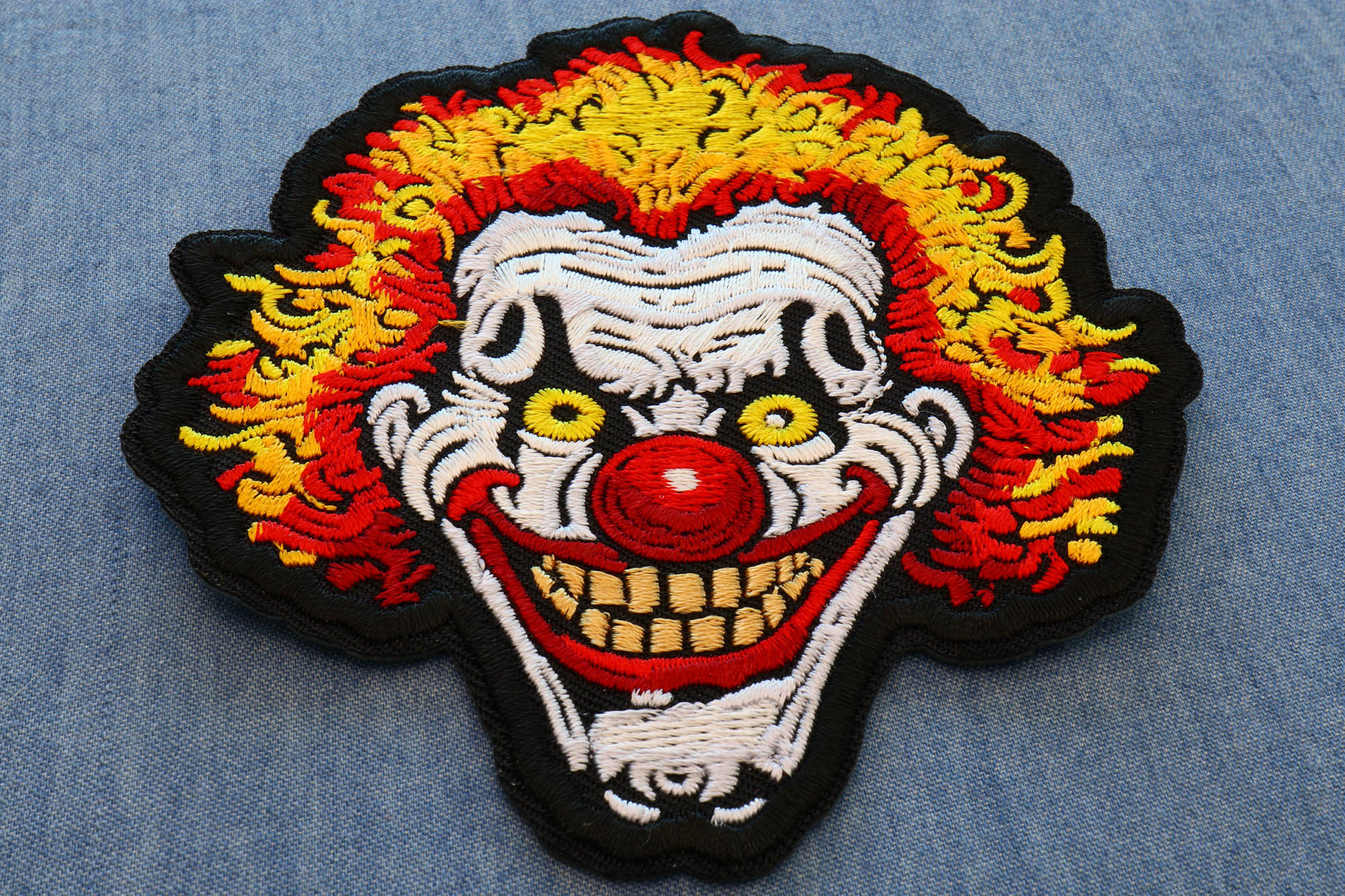 Afro Clown Patch - Iron on Novelty Patches by Ivamis Patches