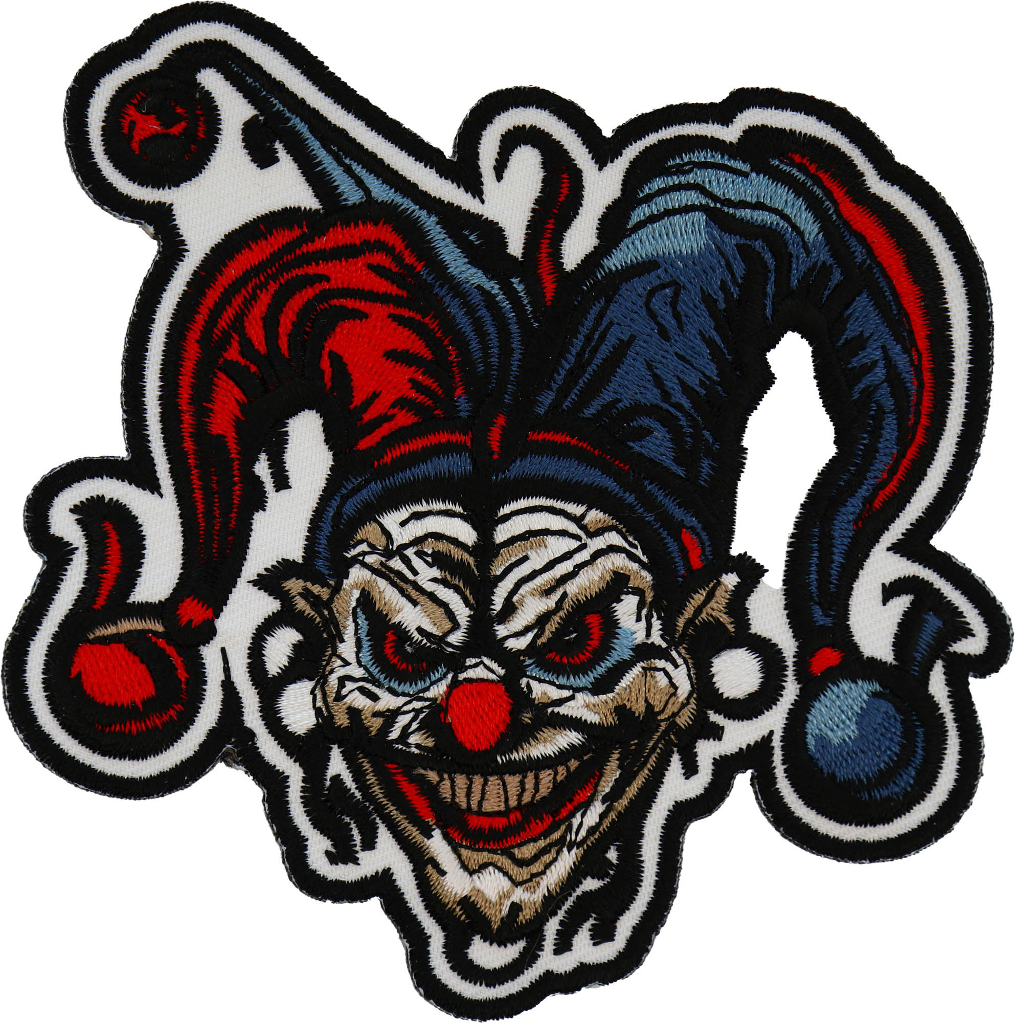 Scary Jester Clown Patch - Iron on Novelty Patches by Ivamis Patches