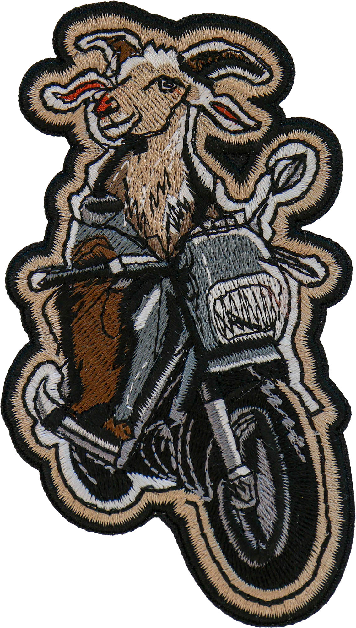 Goat on Bike Patch, Biker Vest Patches, Sew or Iron on Patch by Ivamis ...