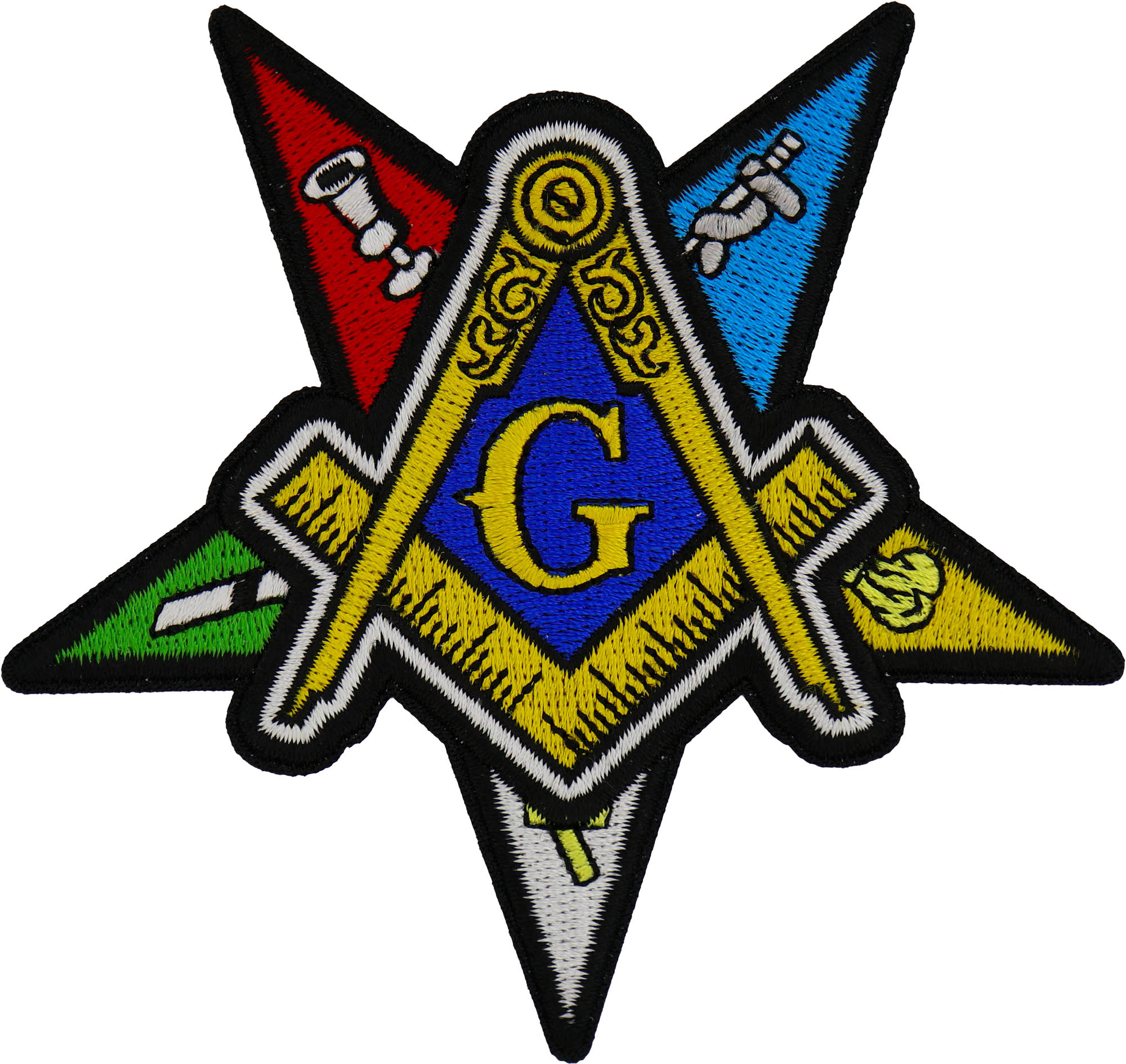 Eastern Star with Free Mason Symbol Patch by Ivamis Patches