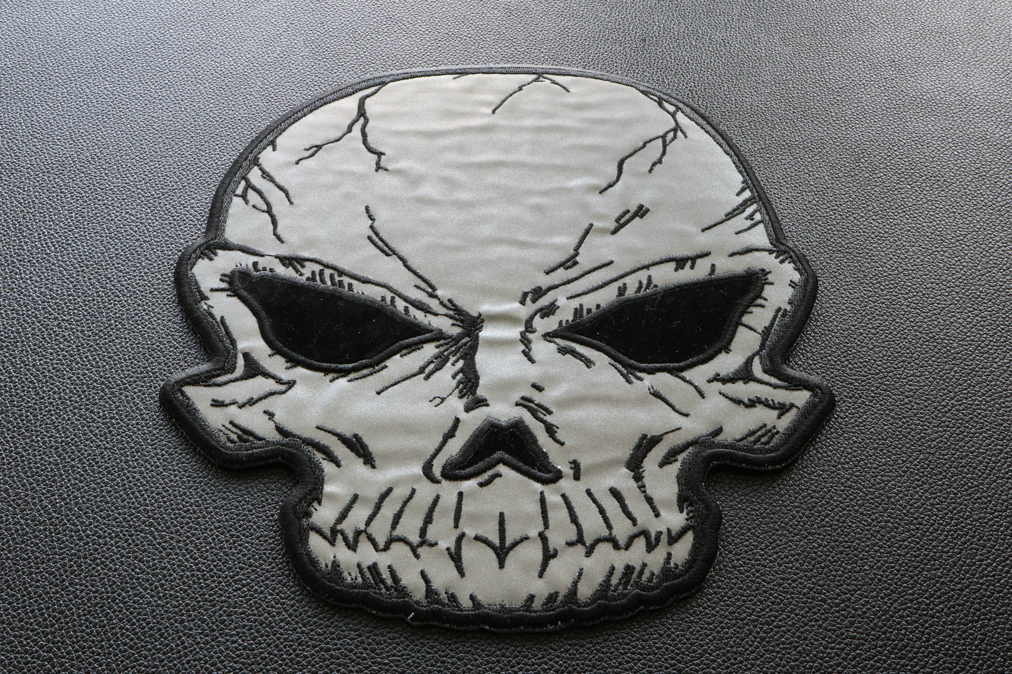 Reflective Skull Patch, Large Skull Patches for Biker Jackets by Ivamis ...
